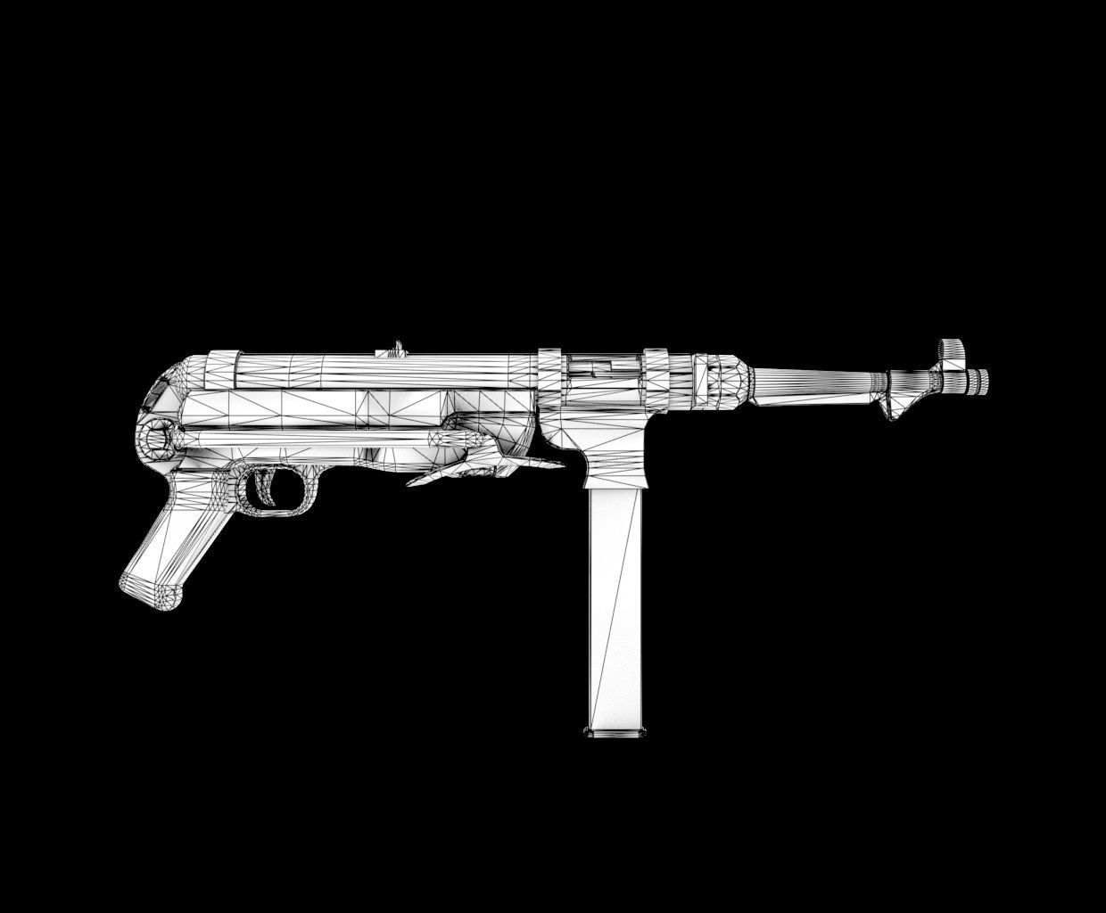 MP40 Submachinegun free VR / AR / low-poly 3D model | CGTrader