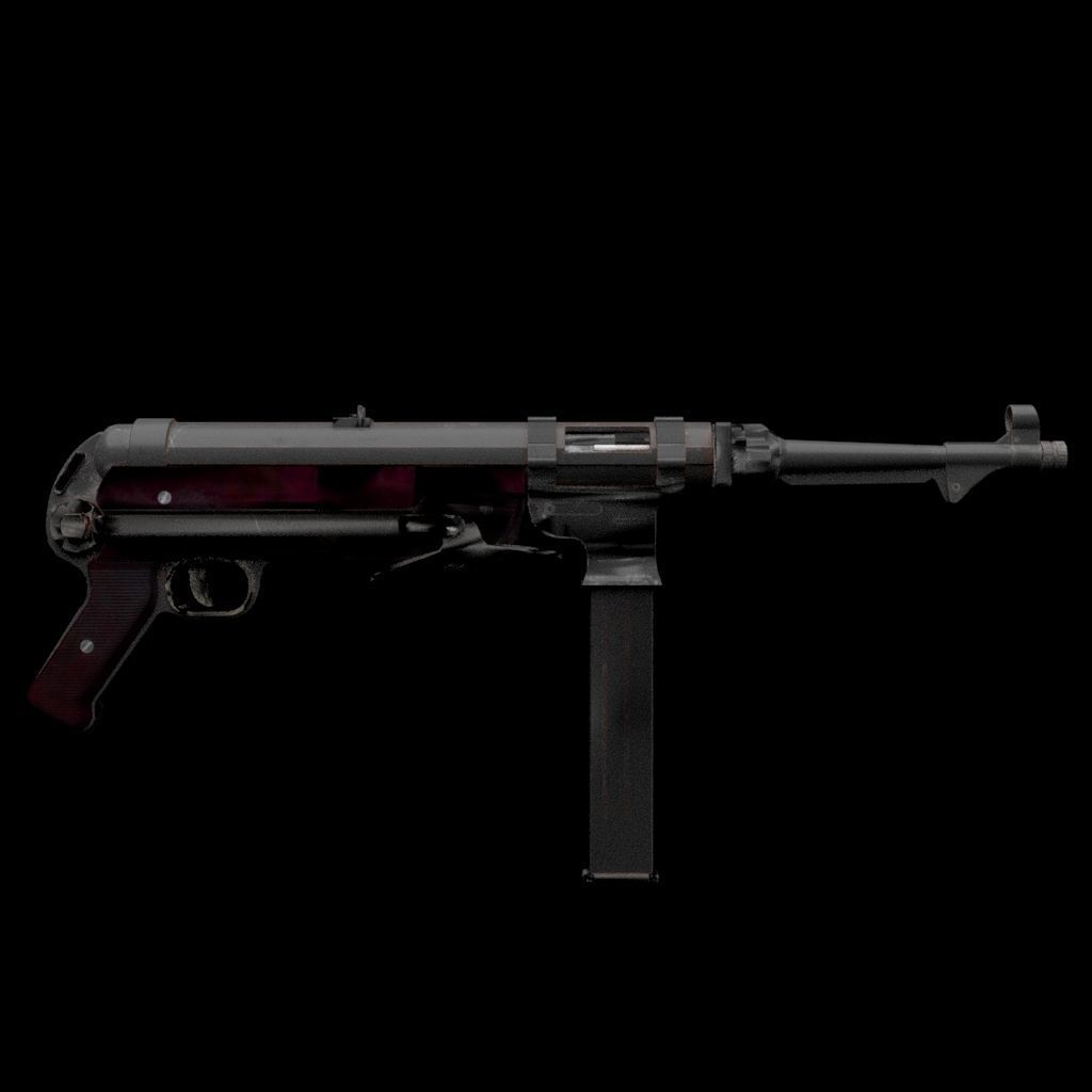MP40 Submachinegun free VR / AR / low-poly 3D model | CGTrader