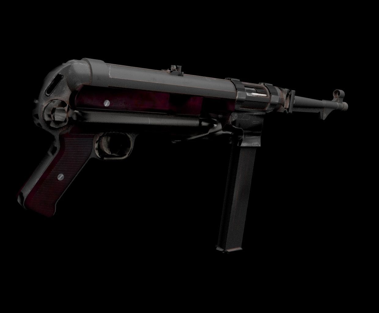 MP40 Submachinegun free VR / AR / low-poly 3D model | CGTrader