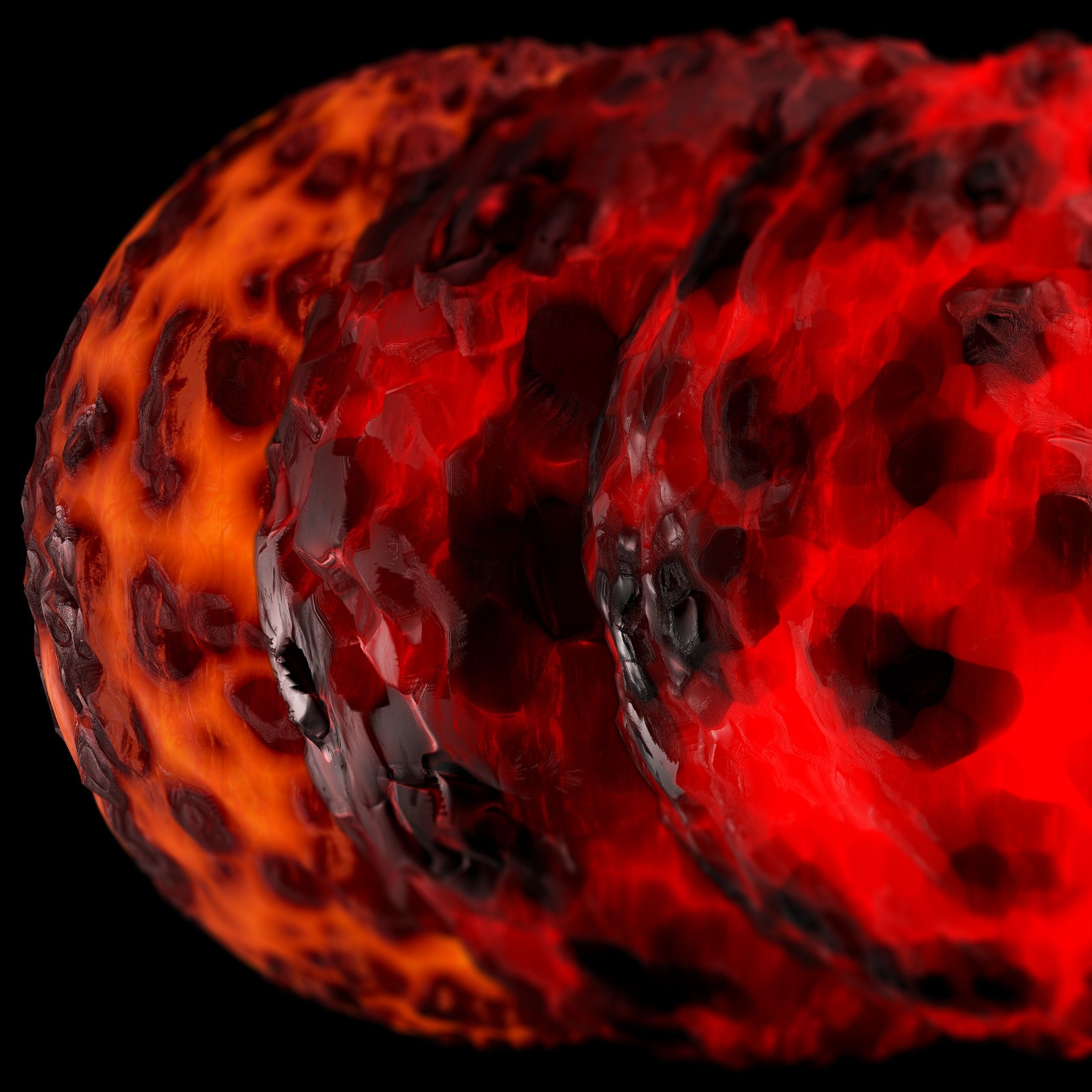 5 Obsidian Rock Lava Ground Terrain Red Material PBR Texture | CGTrader