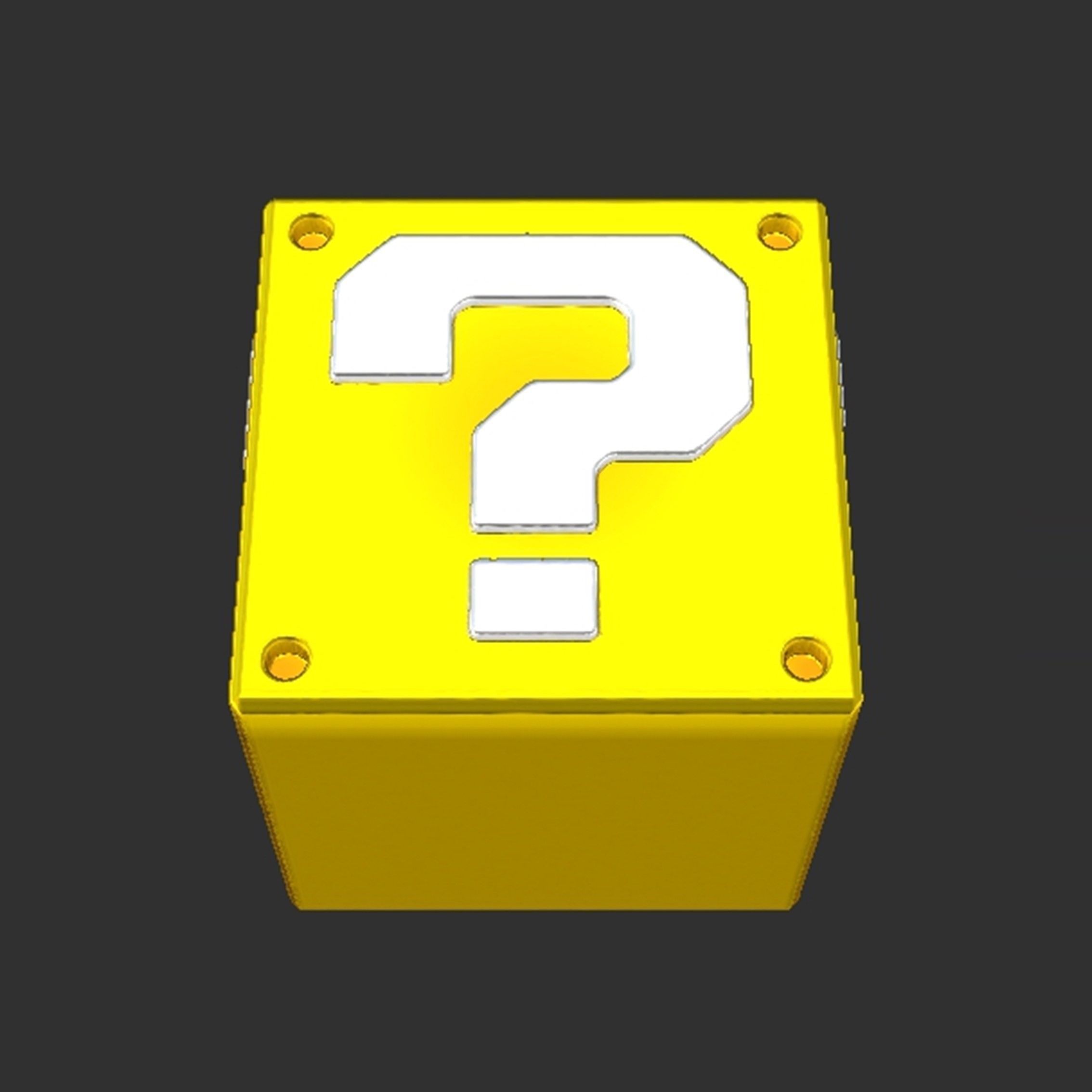 Mario Question Block 3D model 3D printable | CGTrader