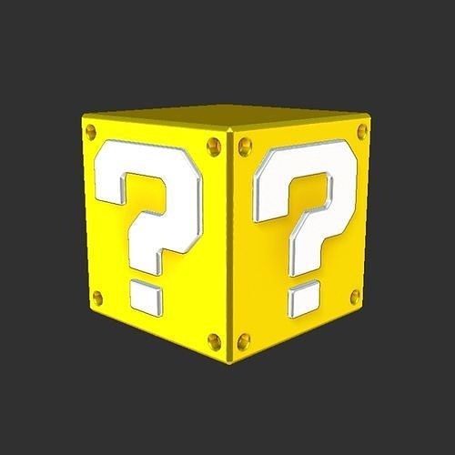 Mario Question Block 3D model 3D printable | CGTrader