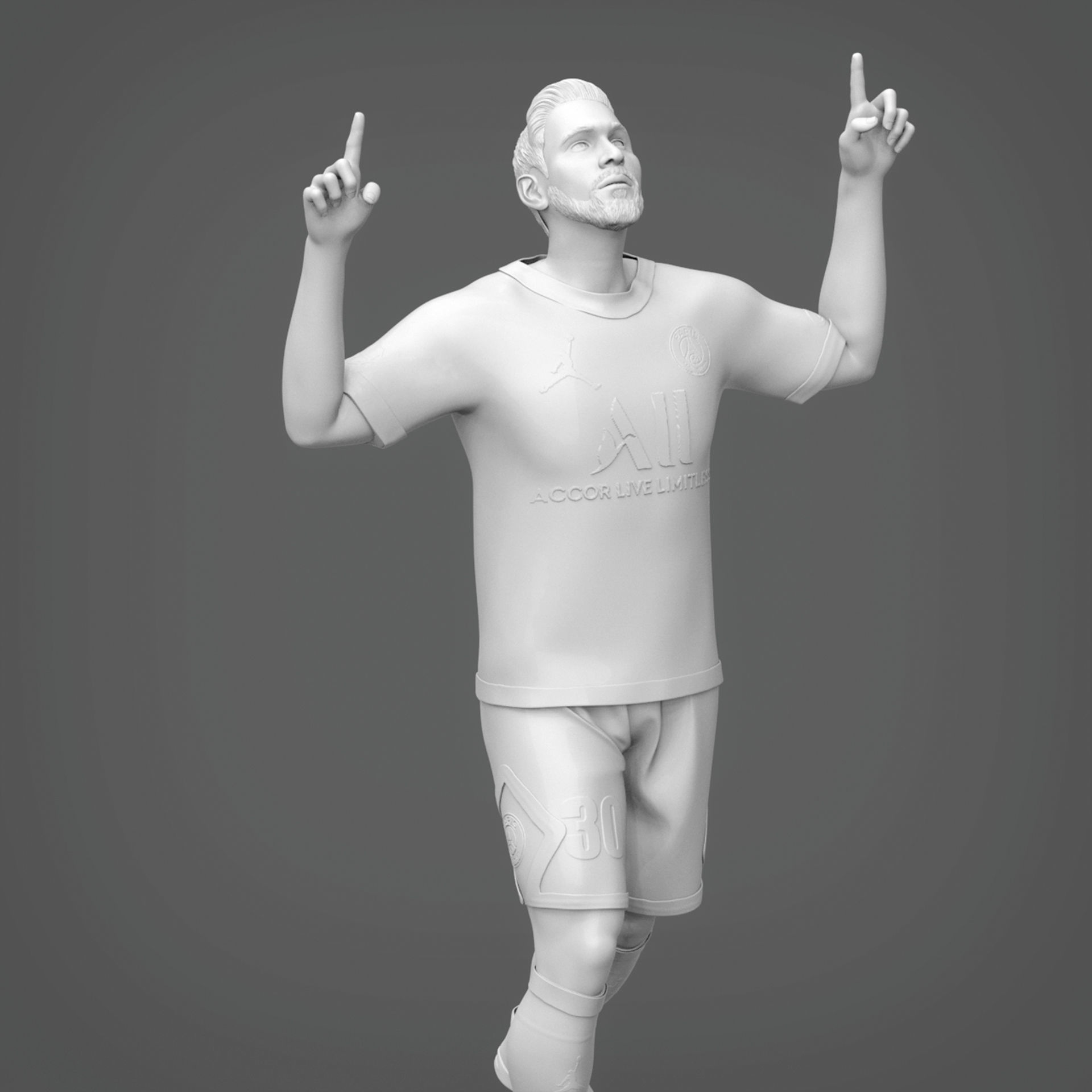 Messi 3D Printable 4 3D model 3D printable | CGTrader