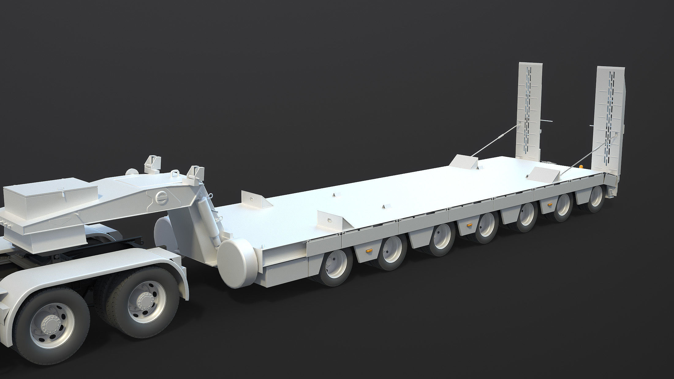 DAF Tropco Tank Transporter Mid-Poly 3D model | CGTrader