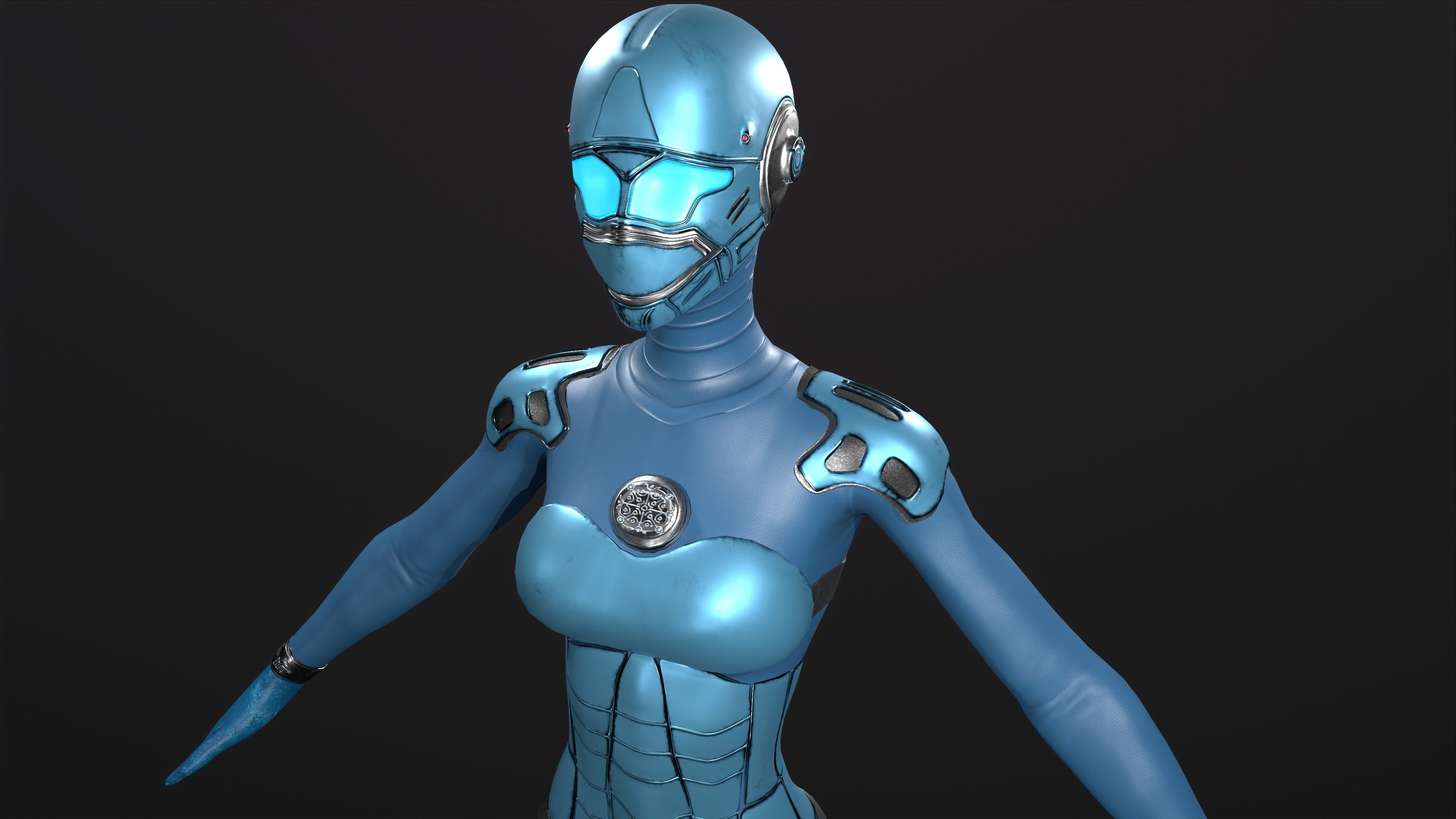 3D model Robo Woman VR / AR / low-poly | CGTrader