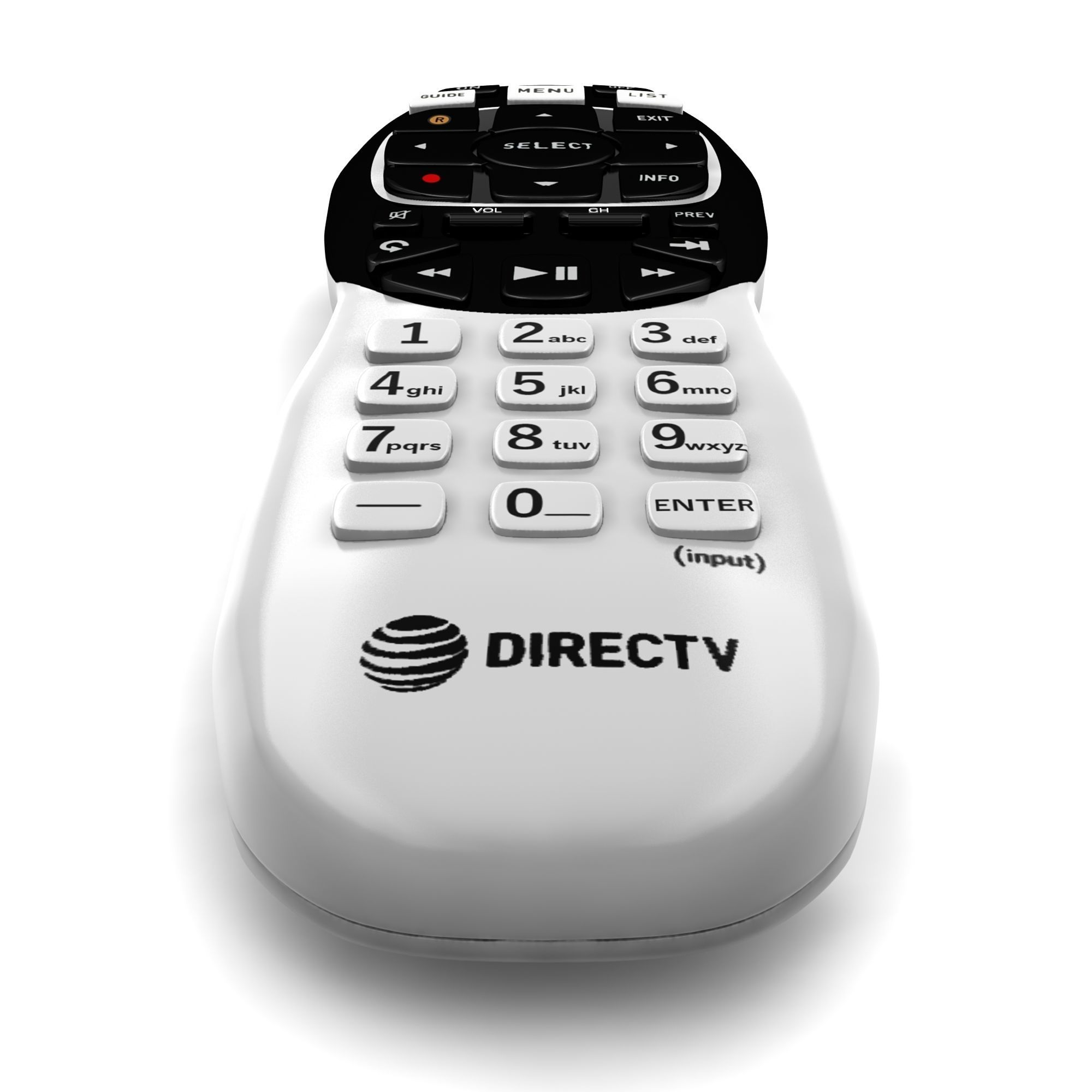 Directv Genie Remote modelled in Lightwave 3D 3D model | CGTrader