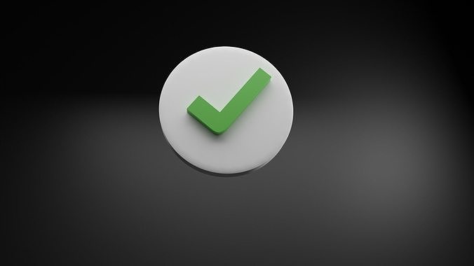 twitter check mark free VR / AR / low-poly 3D model | CGTrader