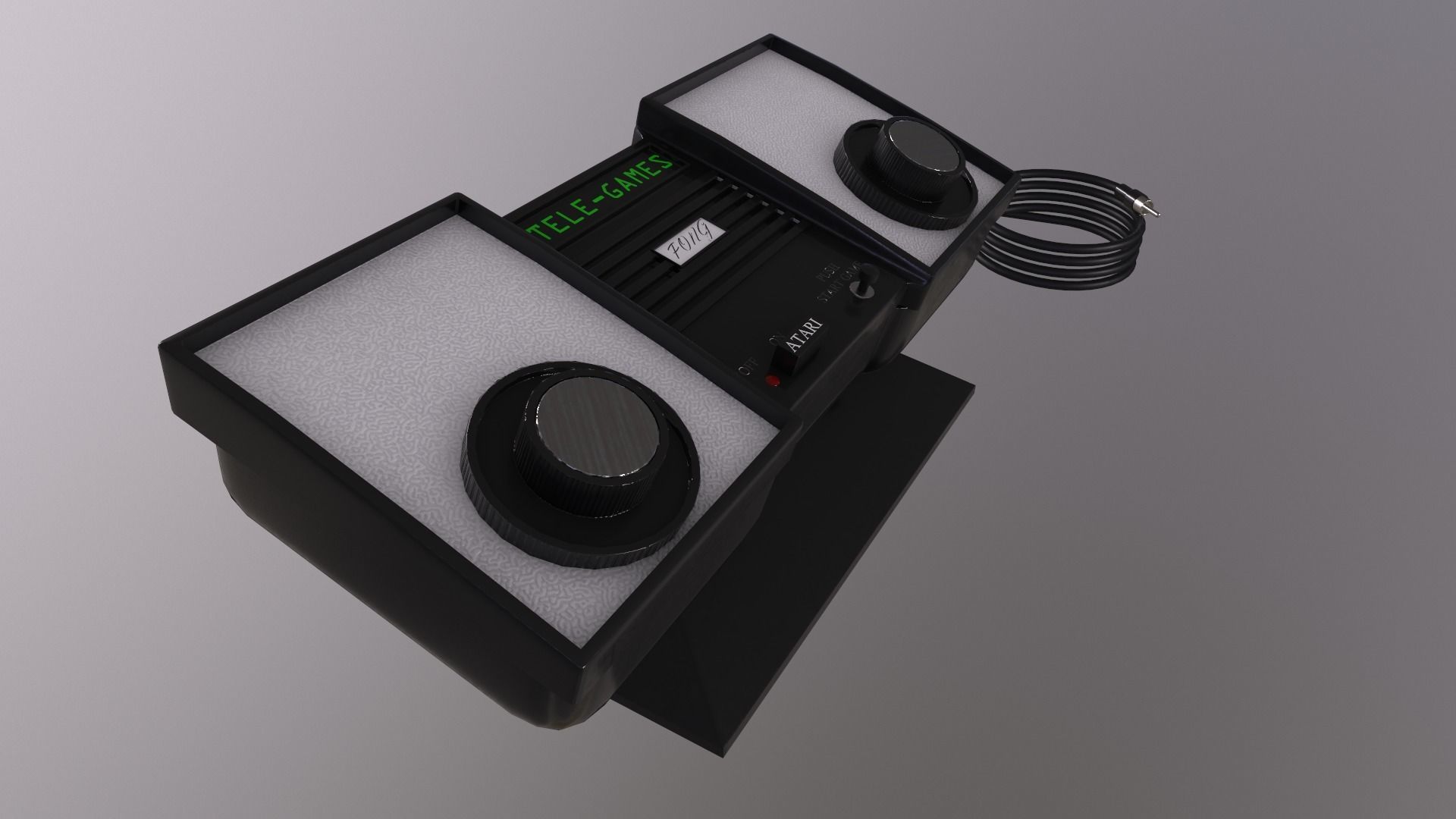 3D model Atari Pong 1975 VR / AR / low-poly | CGTrader