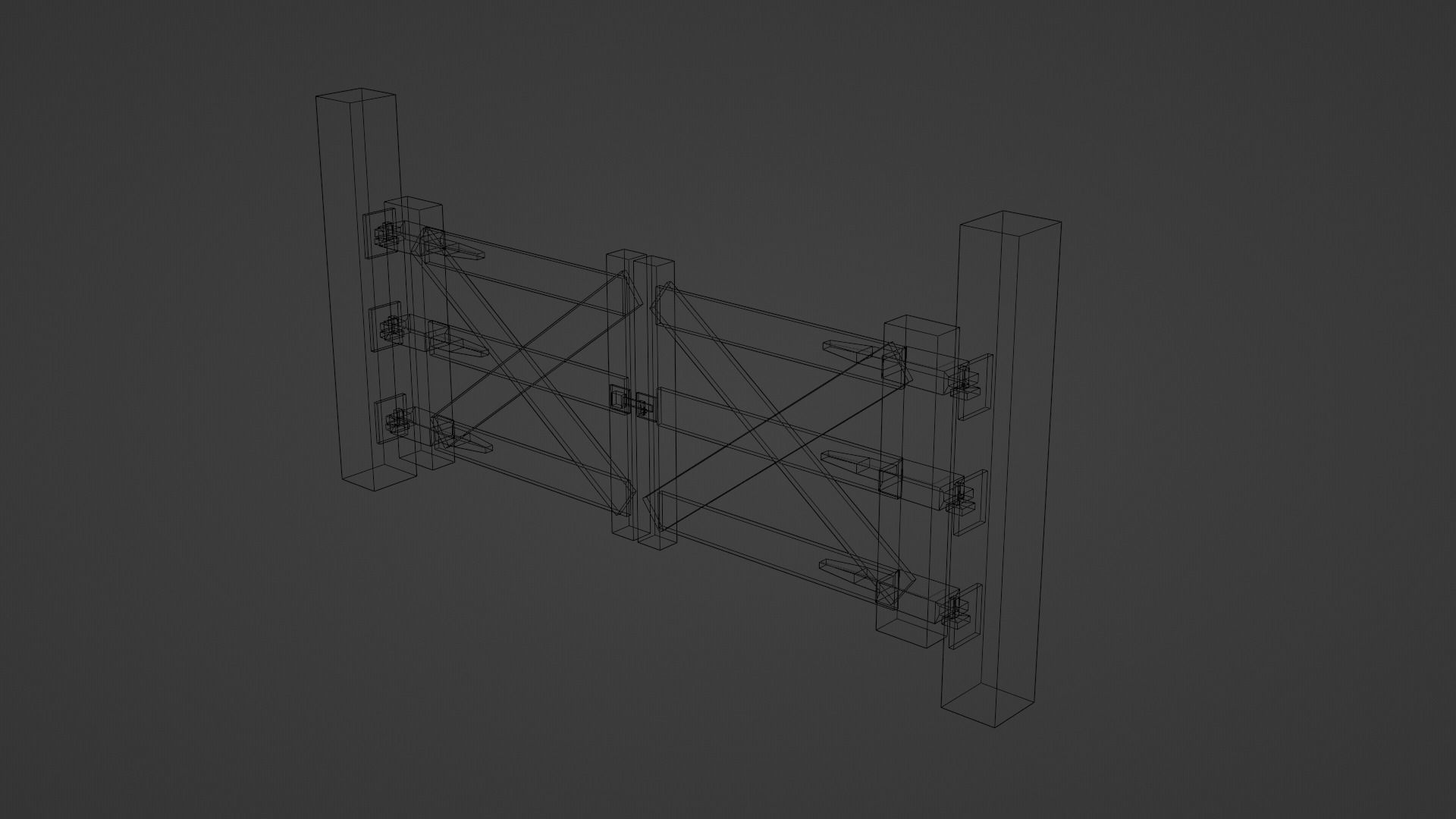 3D model Wooden Gate Bundle VR / AR / low-poly | CGTrader