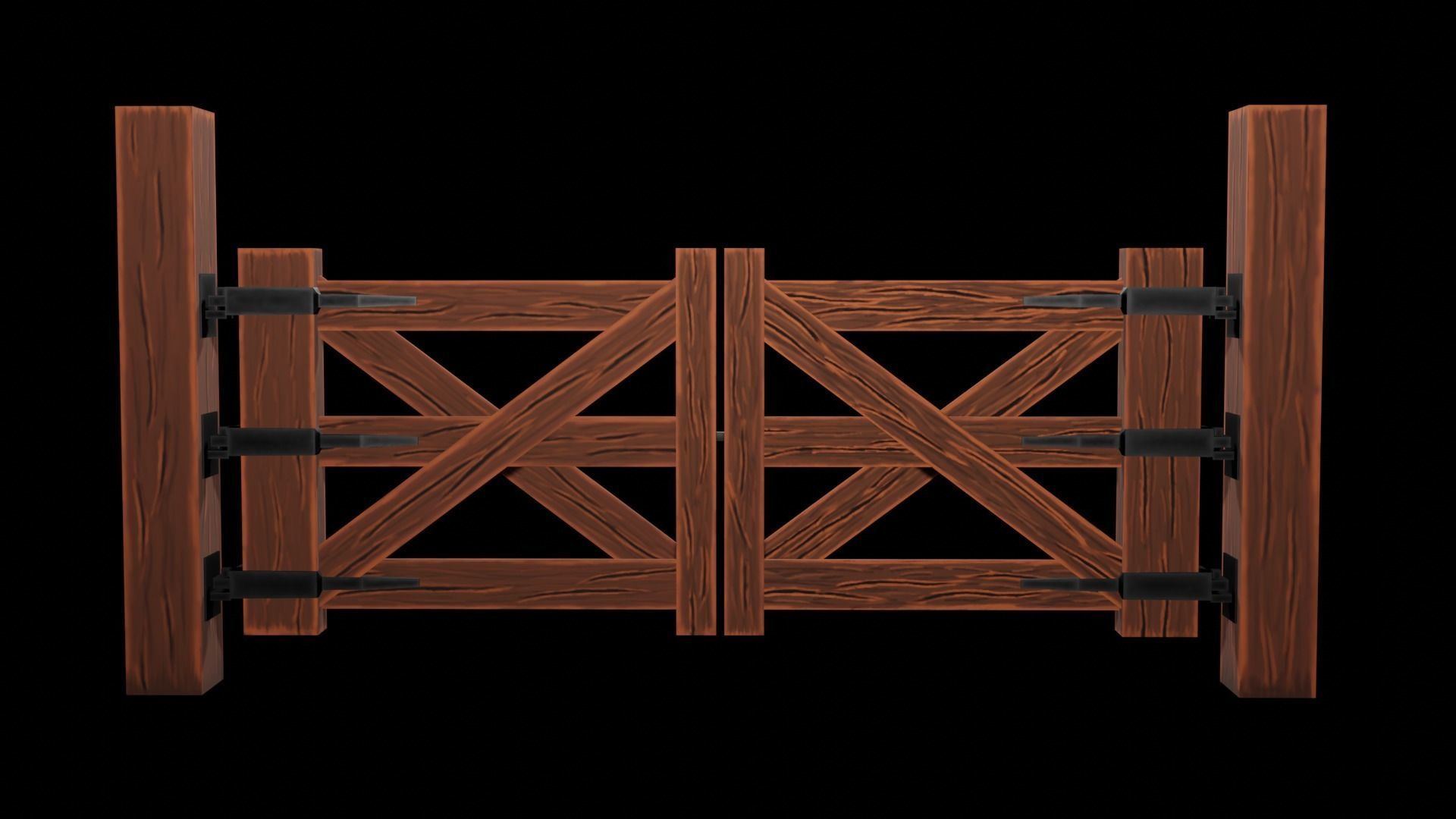 3D model Wooden Gate Bundle VR / AR / low-poly | CGTrader
