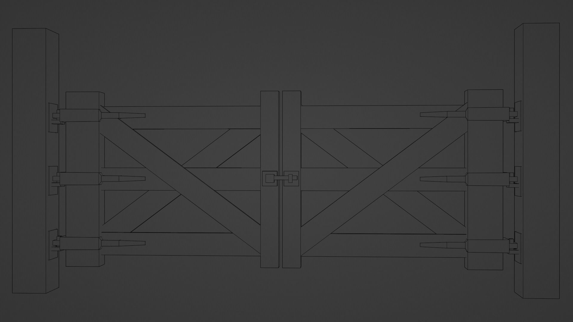 3D model Wooden Gate Bundle VR / AR / low-poly | CGTrader