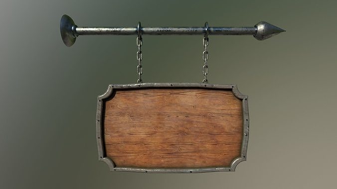 3D model Medieval Sign Board VR / AR / low-poly | CGTrader