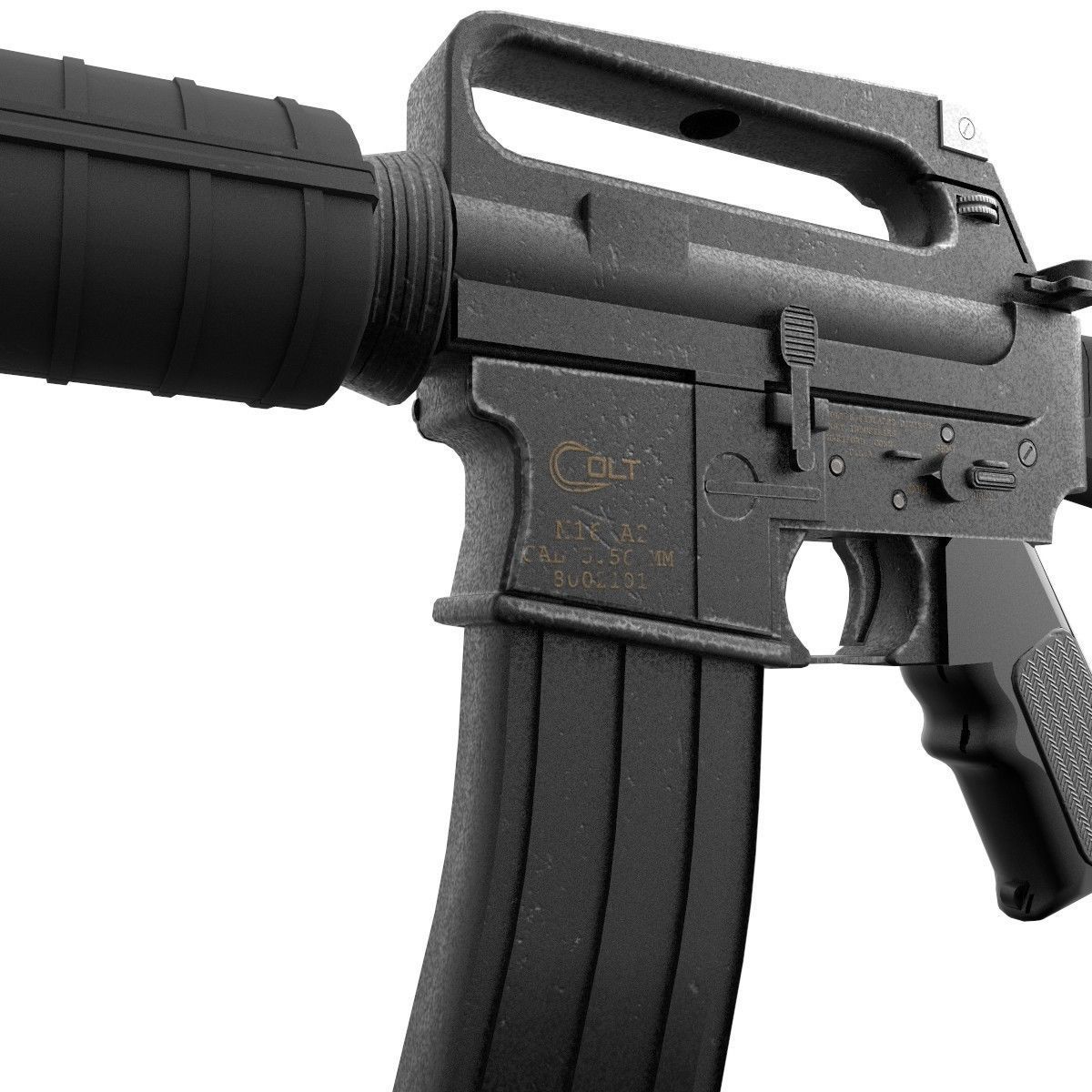 3D model M16A2 ASSAULT RIFLE VR / AR / low-poly animated | CGTrader