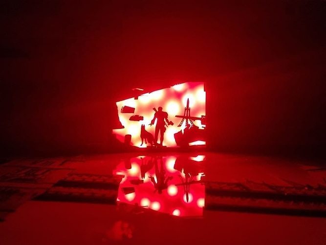 Fallout led shadow box 3D model 3D printable | CGTrader