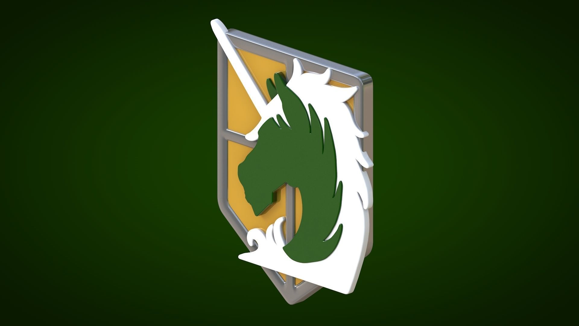 3D model Attack on Titan - Military Police - Logo VR / AR / low-poly ...