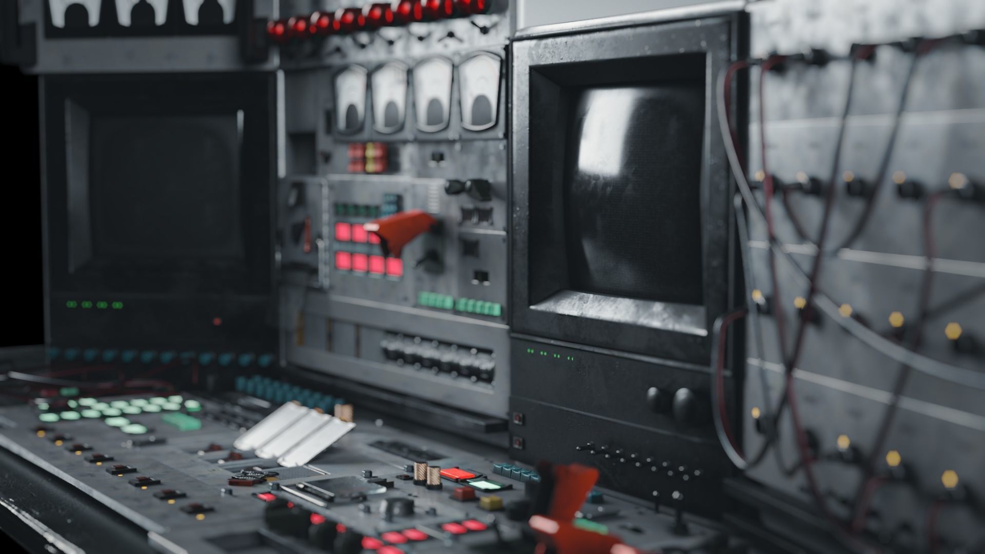 3D model Modular PUI Physical Dashboard Interface Panels VR / AR / low ...