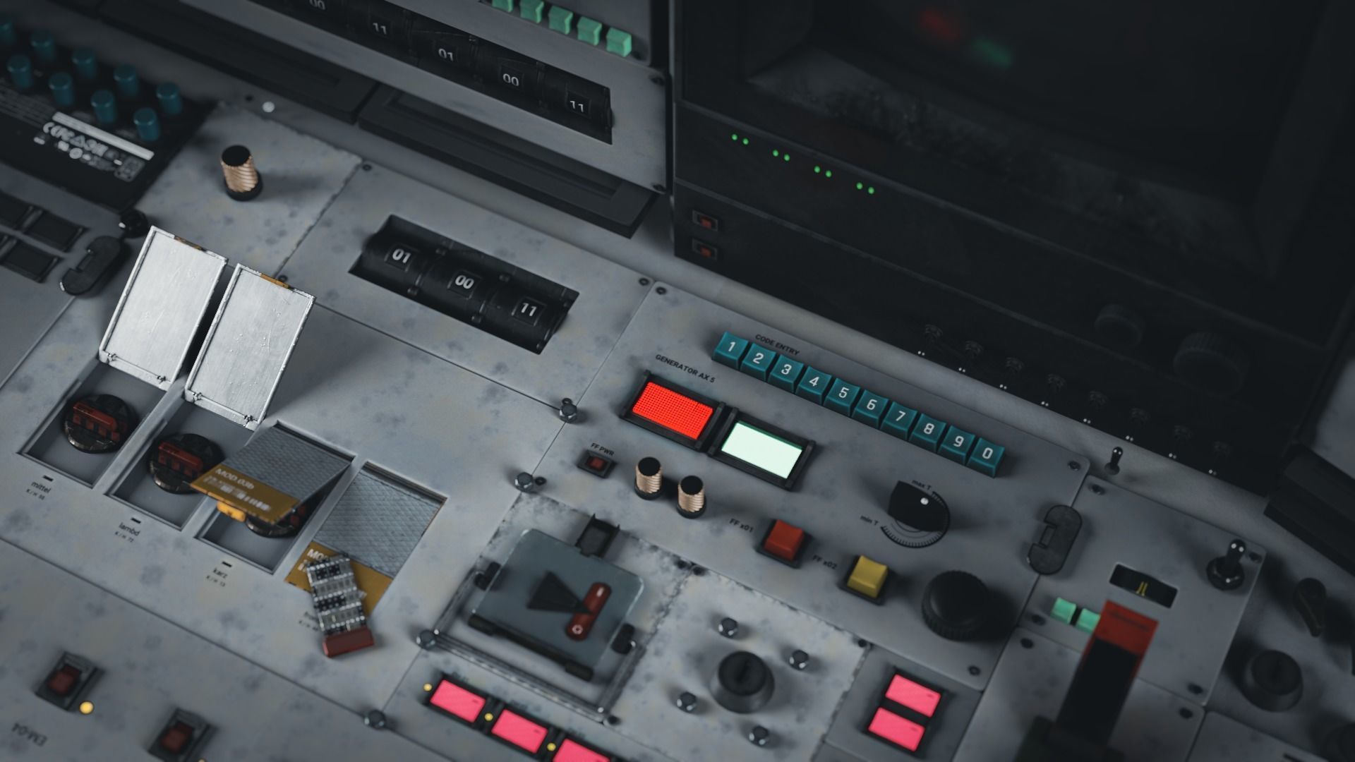 3D model Modular PUI Physical Dashboard Interface Panels VR / AR / low ...