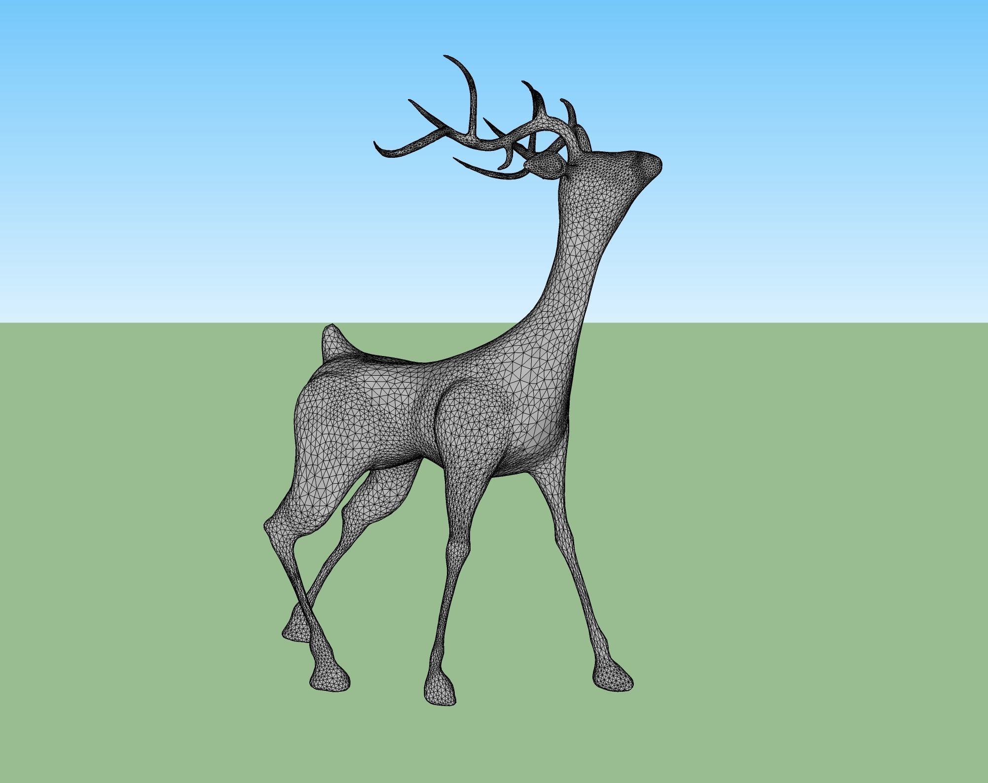 Deer Statue 3d model 3D model | CGTrader
