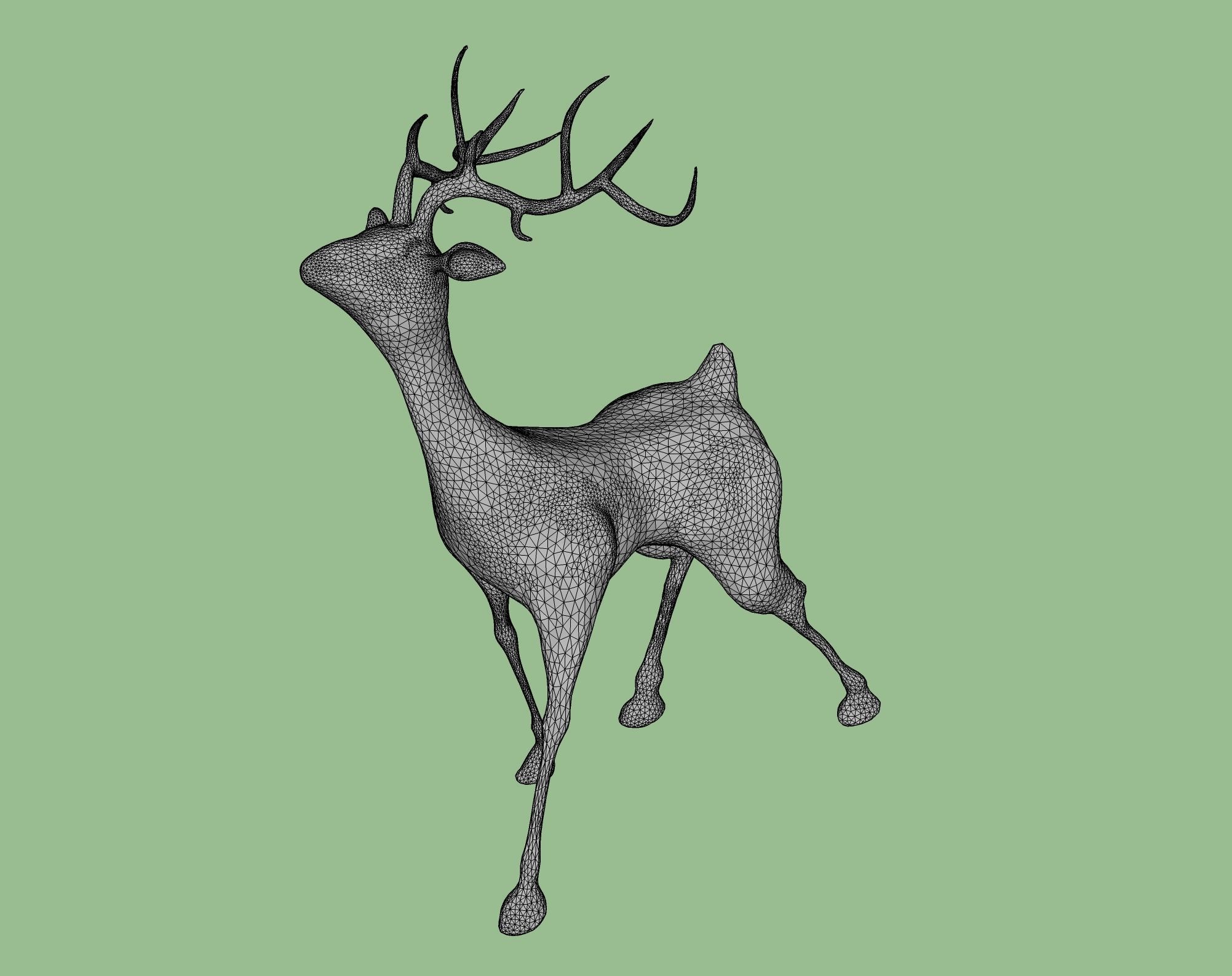 Deer Statue 3d model 3D model | CGTrader