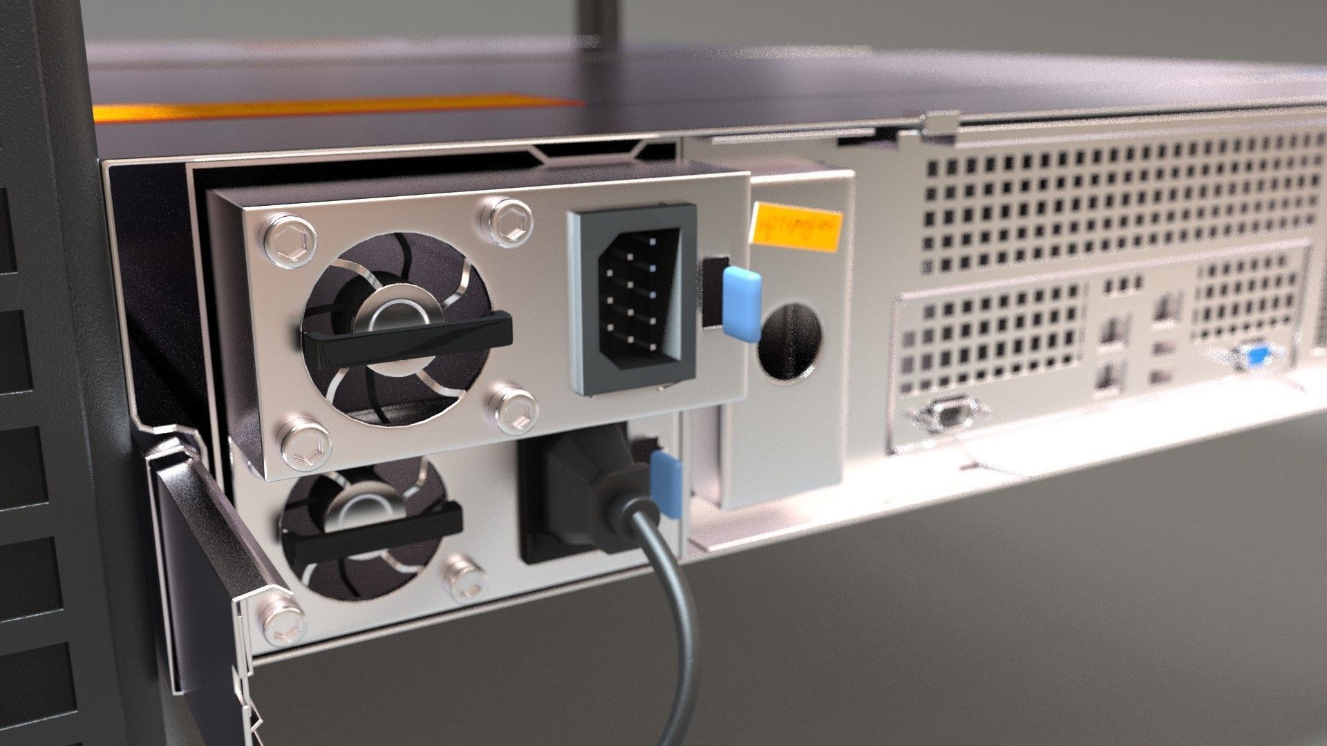 Host machine chassis memory model 3D model | CGTrader