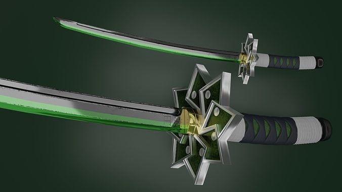 Sanemis Nichirin Blade free VR / AR / low-poly 3D model | CGTrader