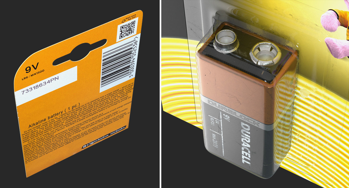 Duracell Batteries Packages Collection | CGTrader