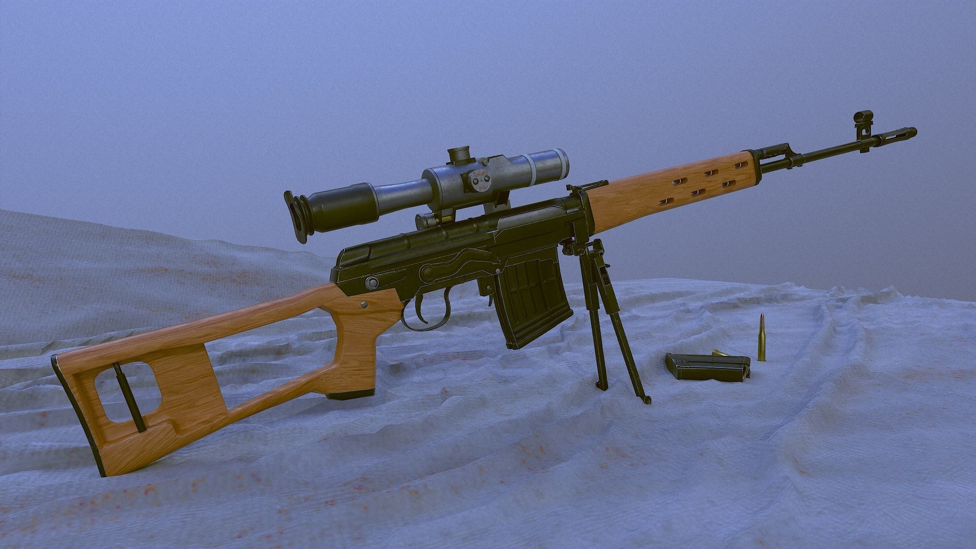 3D model SVD Sniper Rifle Dragunov VR / AR / low-poly | CGTrader