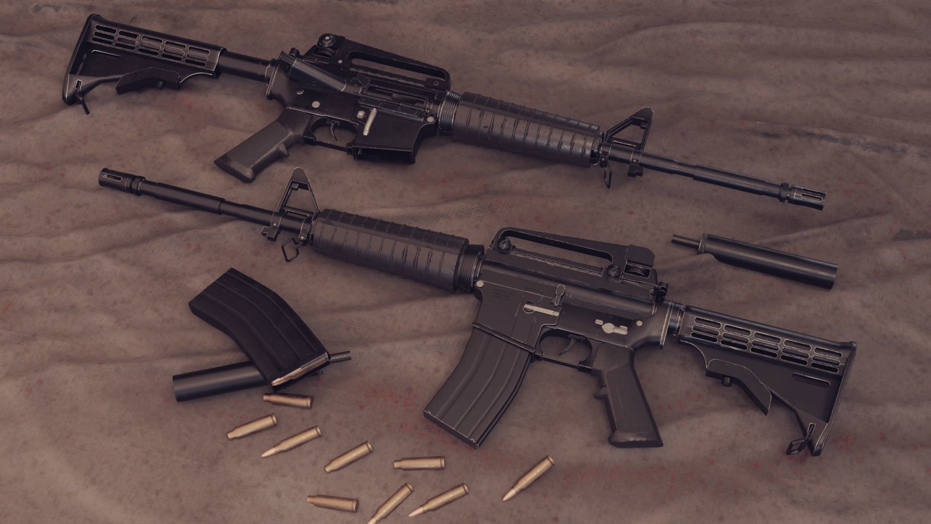 3D model M4A1 Carbine Assault Rifle VR / AR / low-poly | CGTrader