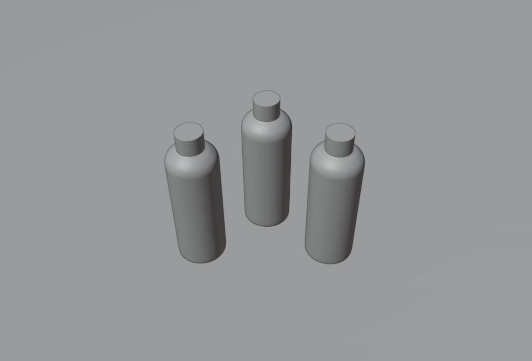 Water Bottle set of 3 - 3D Model free 3D model | CGTrader