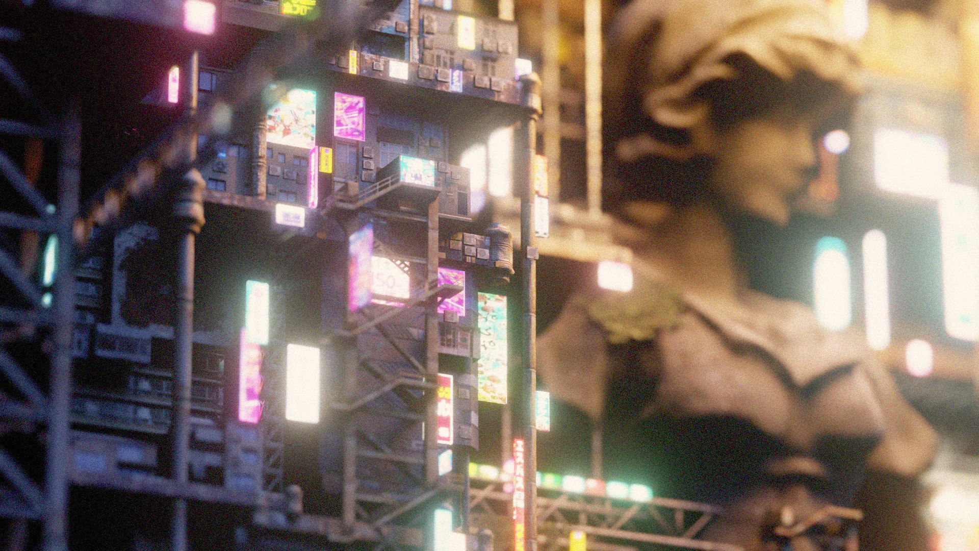 Cyberpunk Statue City 3D model | CGTrader