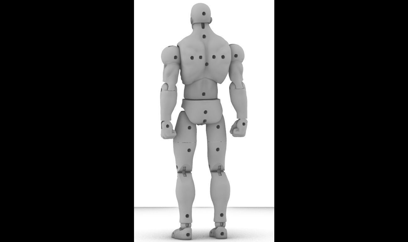 STRONG MAN ACTION FIGURE - 3D FULL ARTICULATED SYSTEM 3D model 3D ...