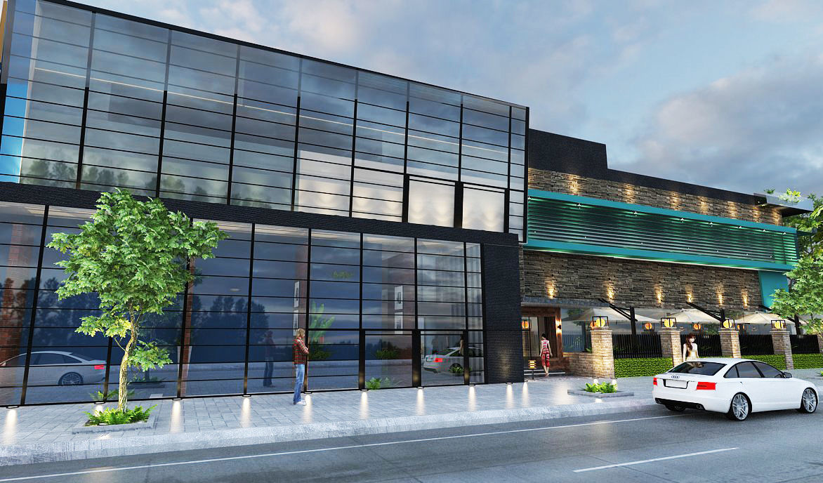exterior shop mall 3D model animated | CGTrader