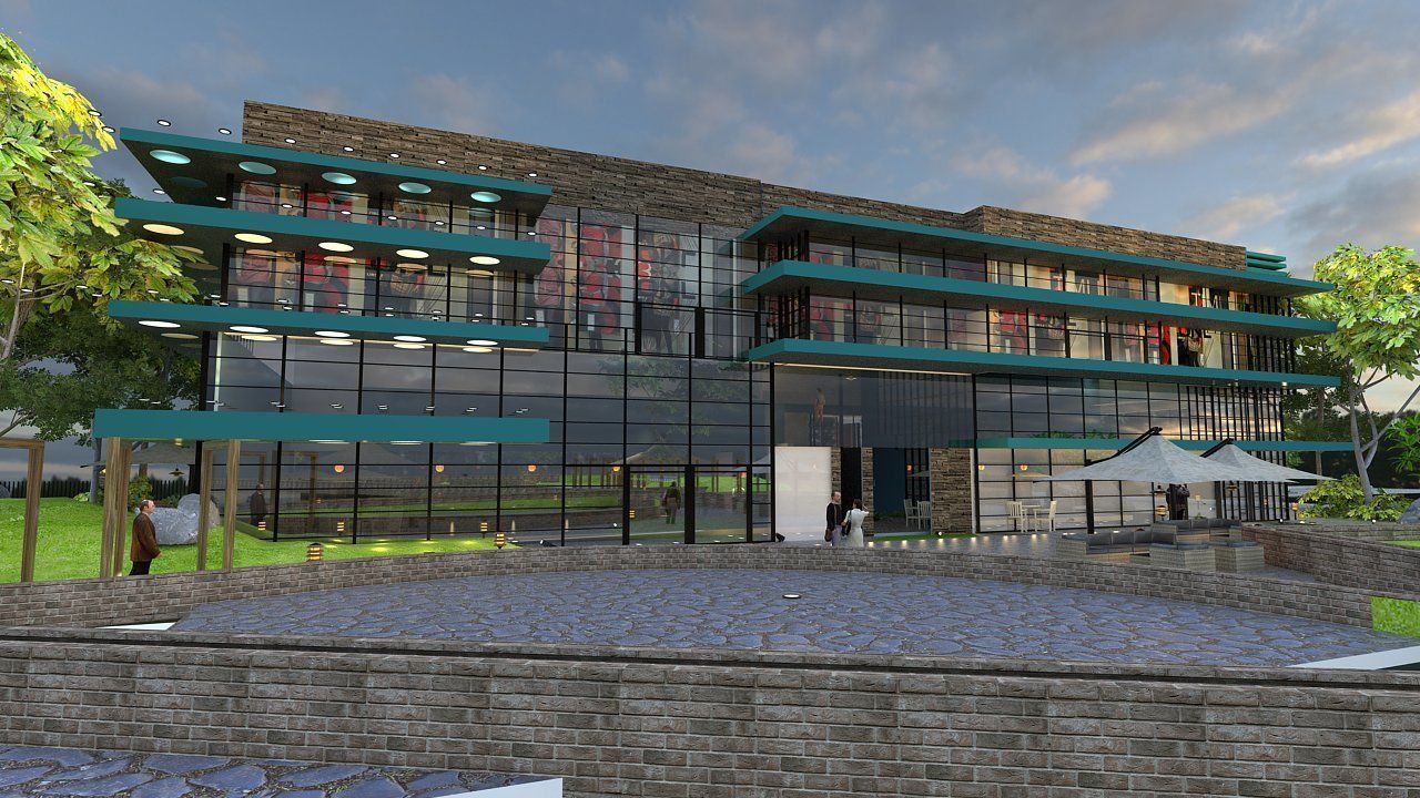 exterior shop mall 3D model animated | CGTrader