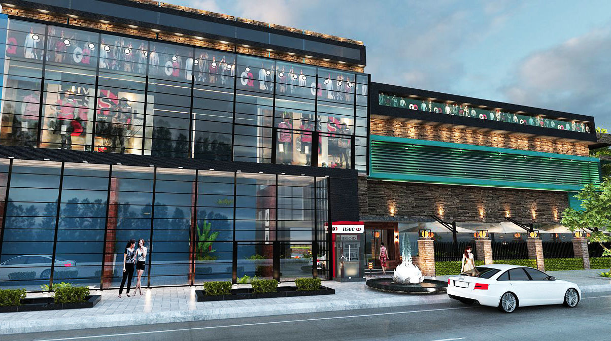 exterior shop mall 3D model animated | CGTrader