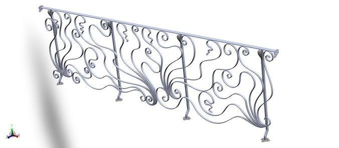 Handrail art 3D model | CGTrader