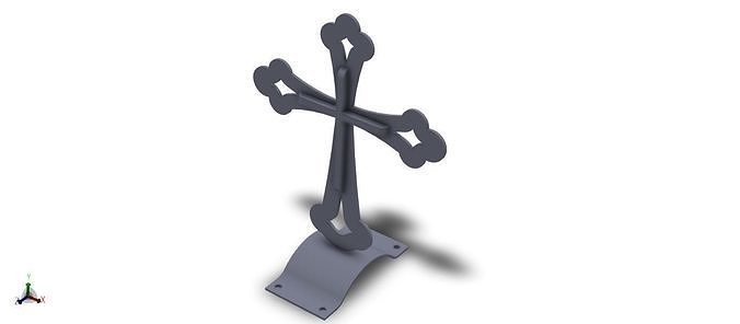 Christian cross with profile 3D model | CGTrader