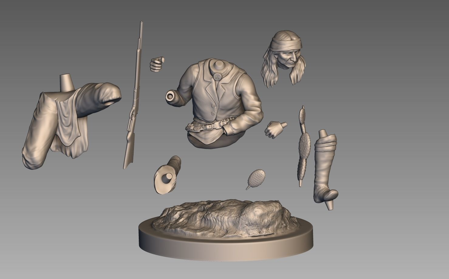 American Native Apache 3D model 3D printable | CGTrader