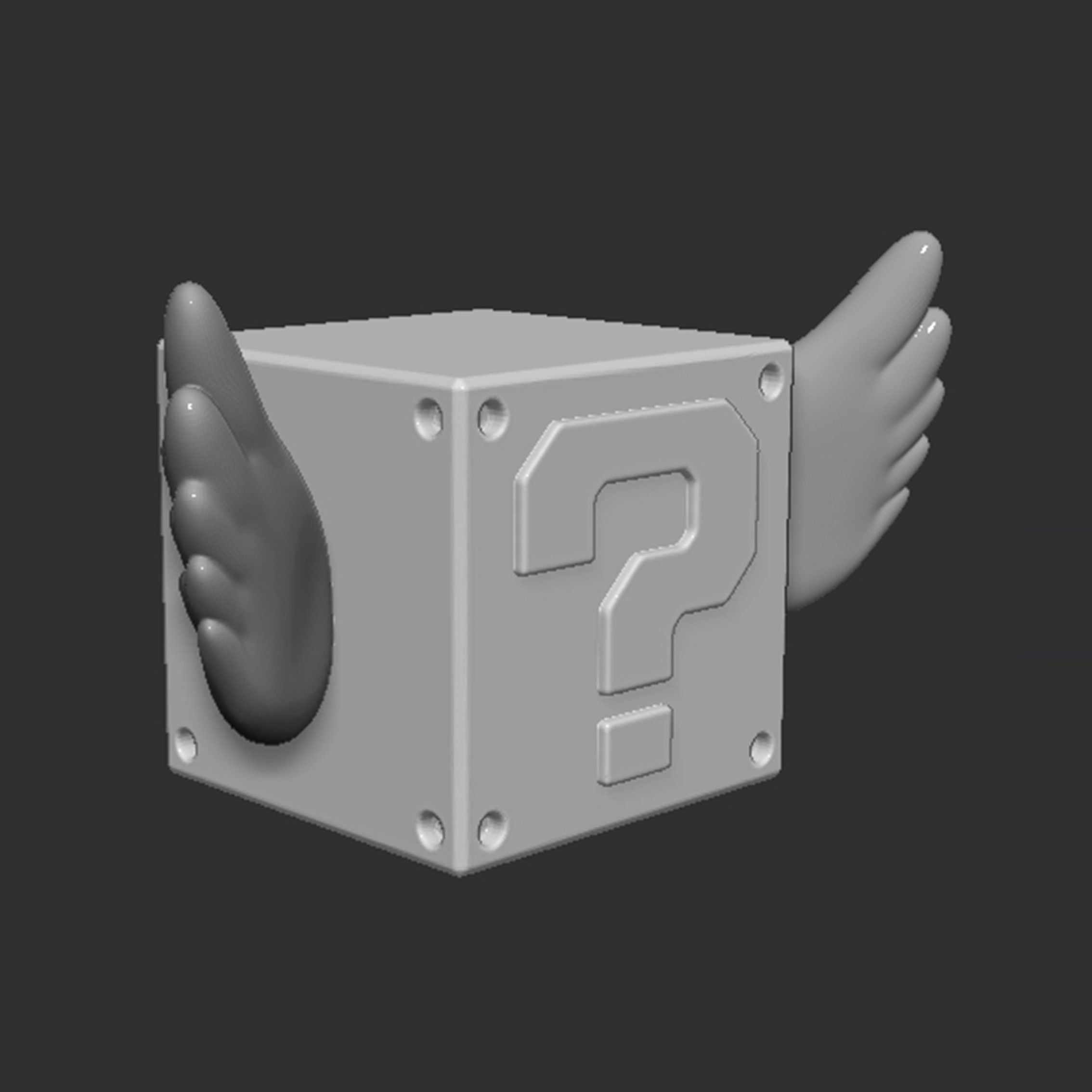Flying Question Block 3D model 3D printable | CGTrader
