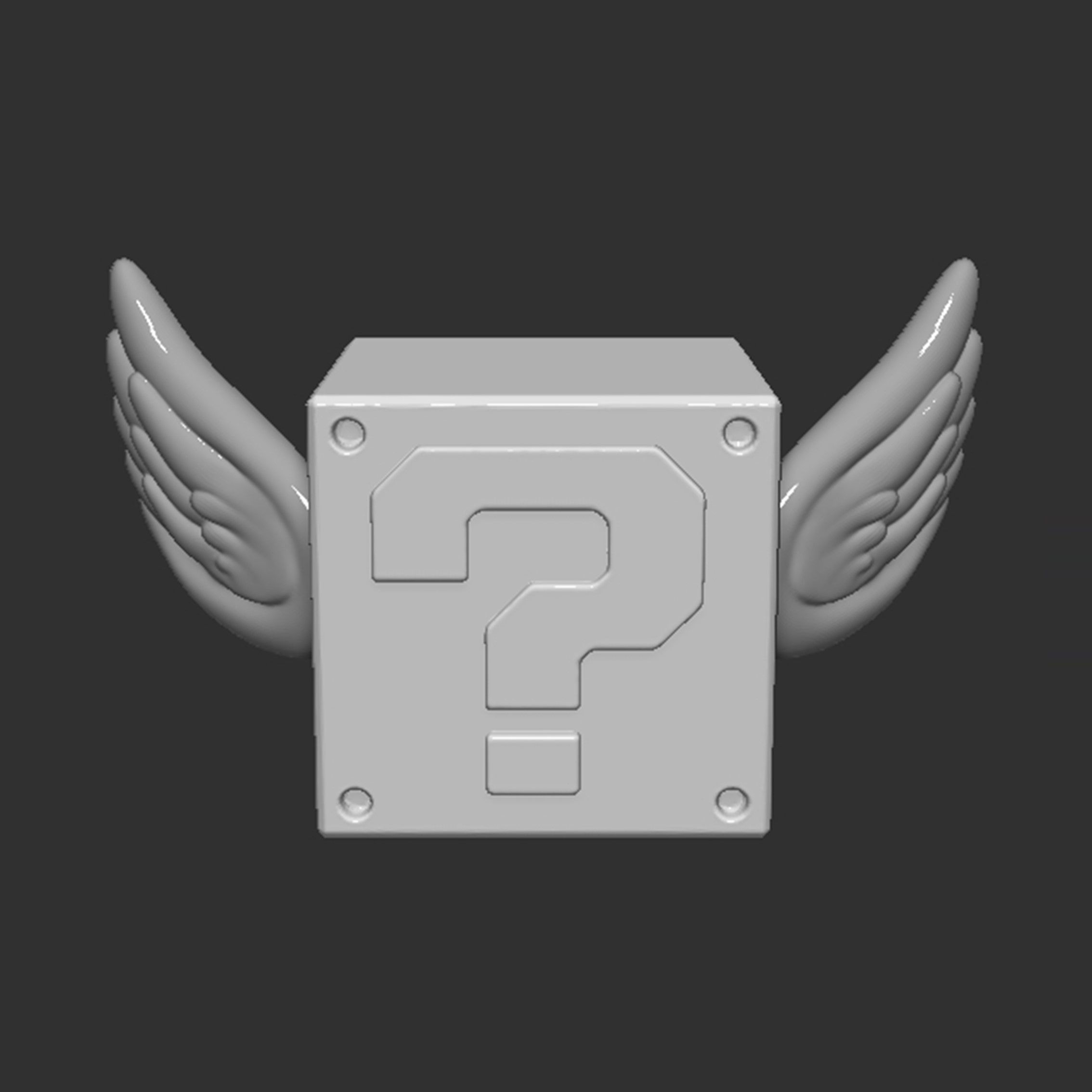 Flying Question Block 3D model 3D printable | CGTrader
