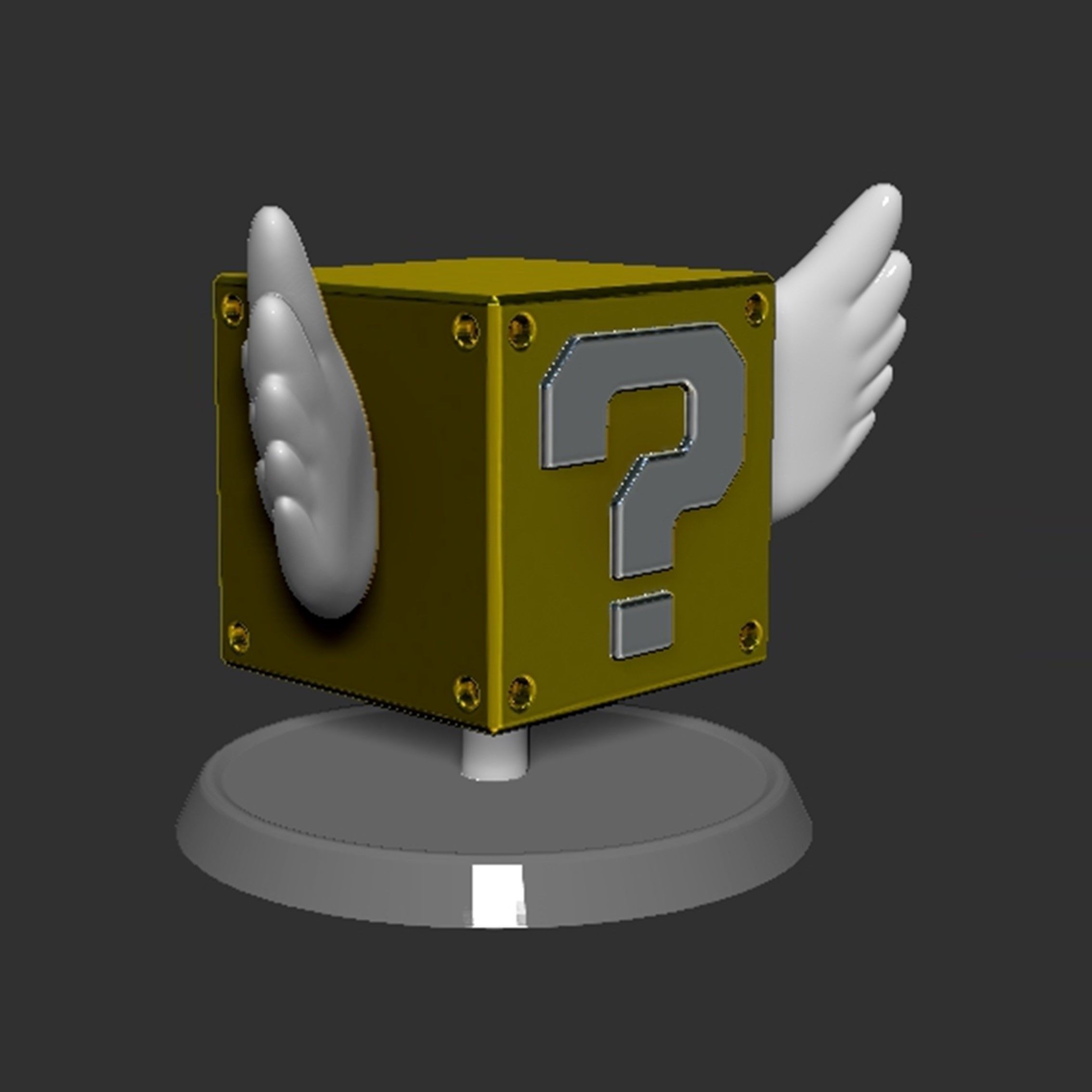 Mario Flying Question Block Based 3D model 3D printable | CGTrader