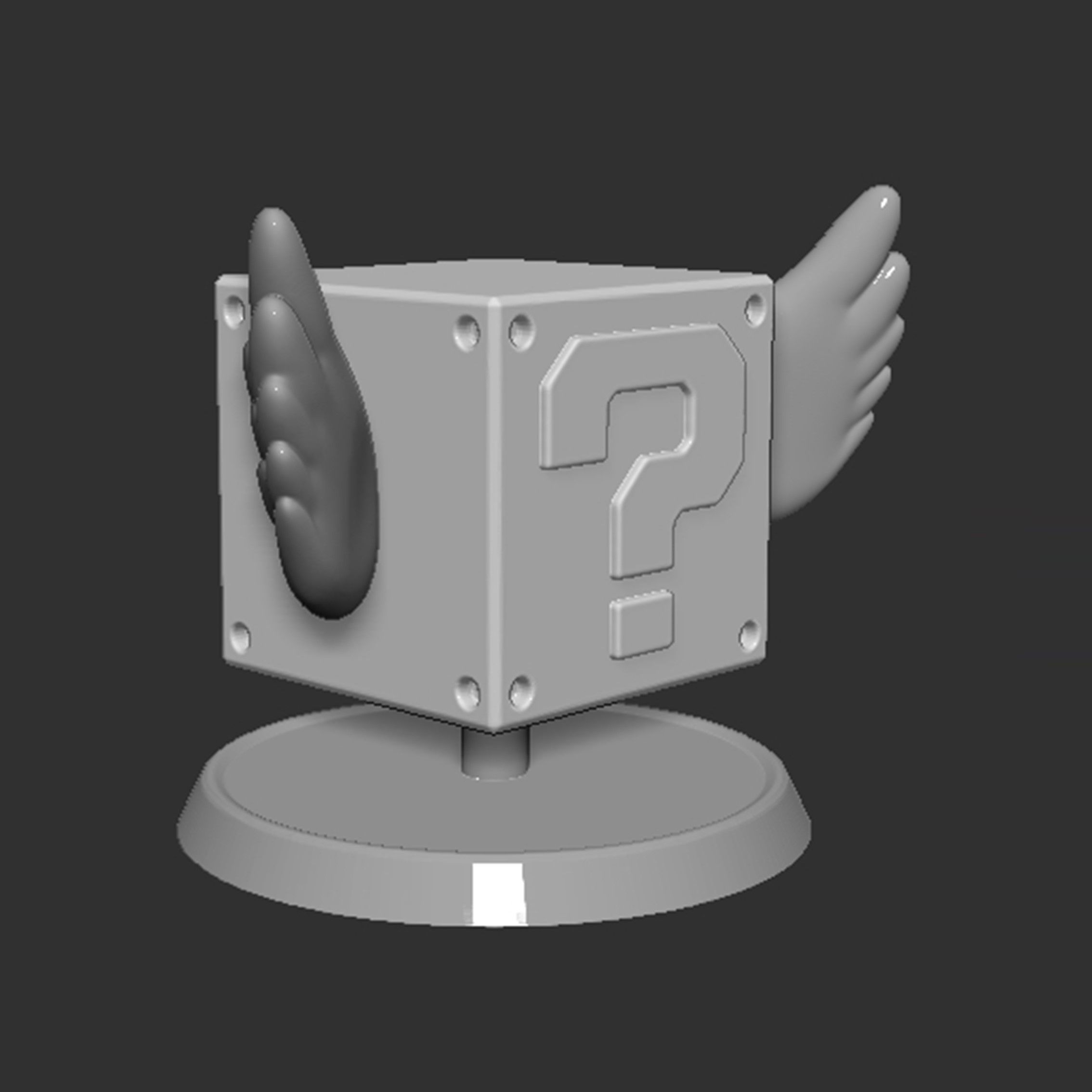 Mario Flying Question Block Based 3D model 3D printable | CGTrader