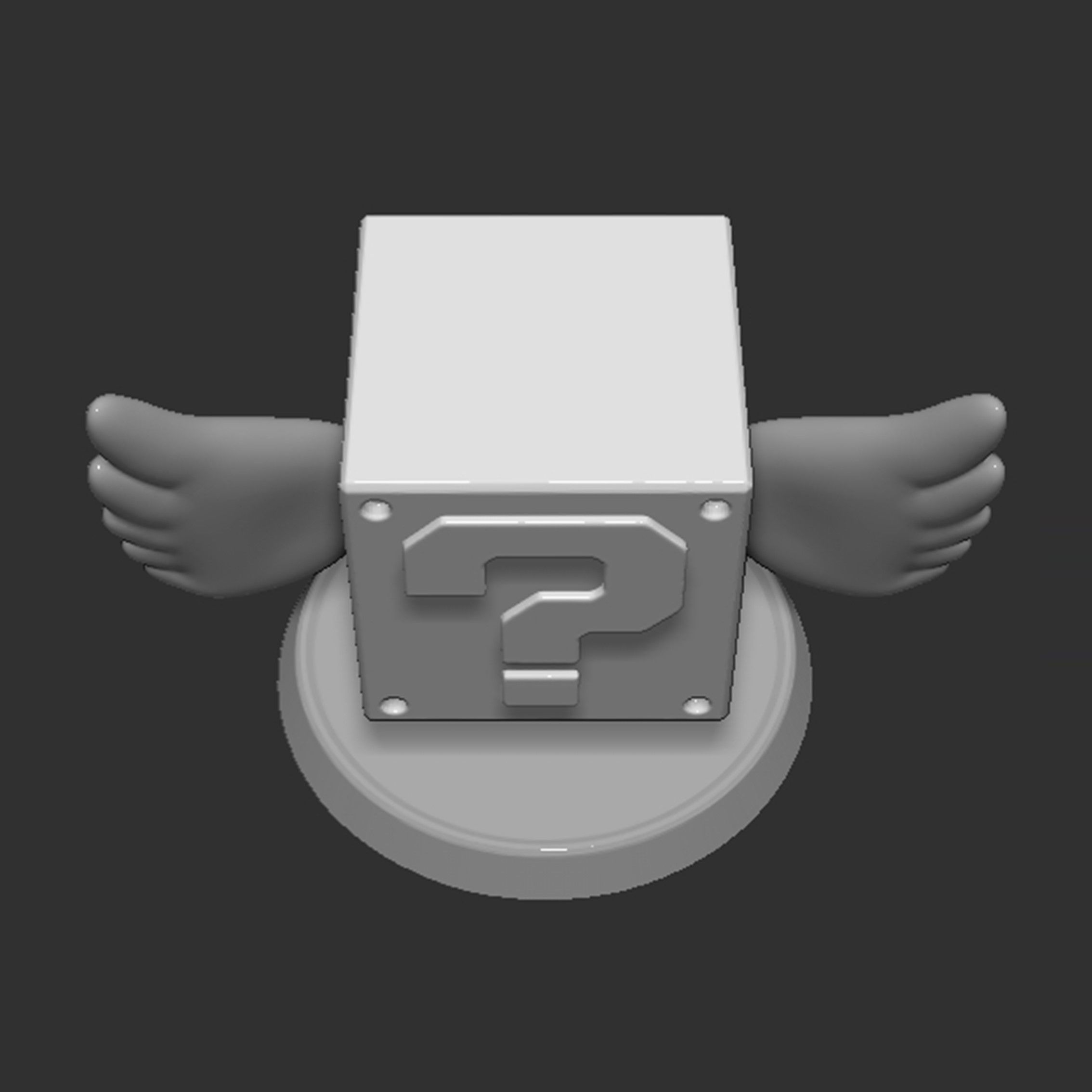Mario Flying Question Block Based 3D model 3D printable | CGTrader