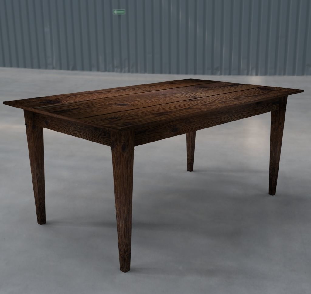 Classic wooden table free VR / AR / low-poly 3D model | CGTrader