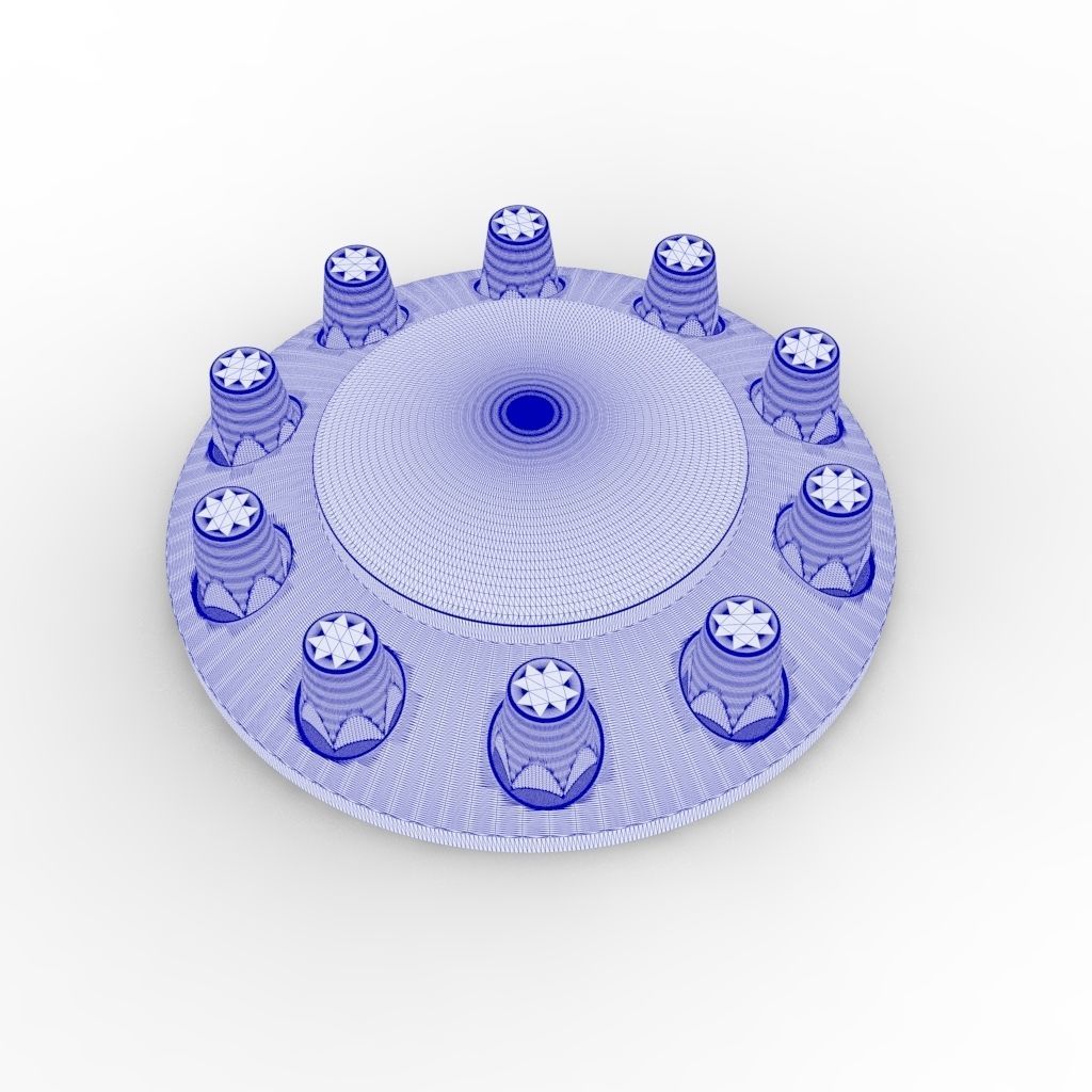 Axle Wheel Chrome Plastic Cover 3D model | CGTrader