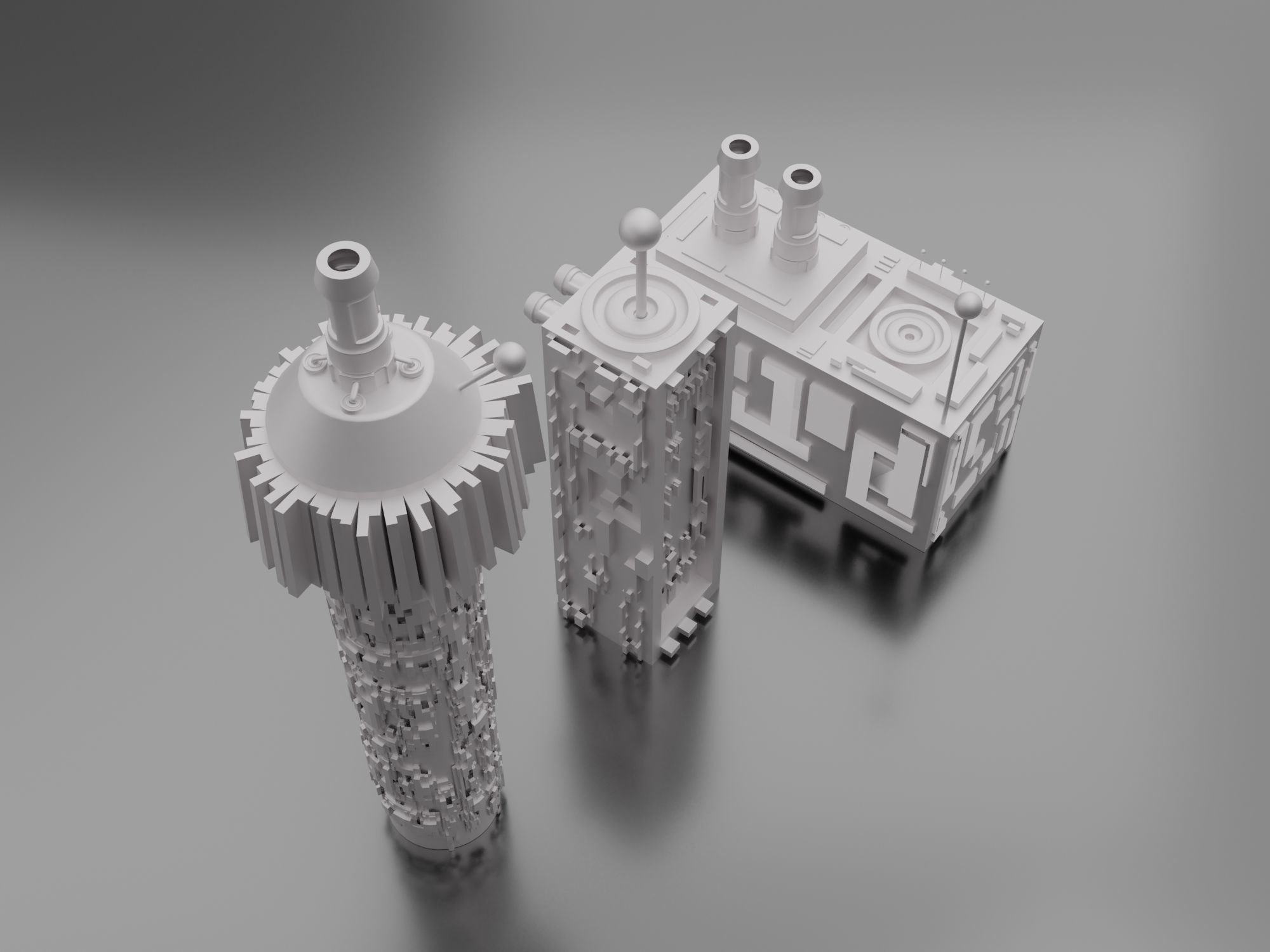 Sci fi hard surface building free 3D model | CGTrader