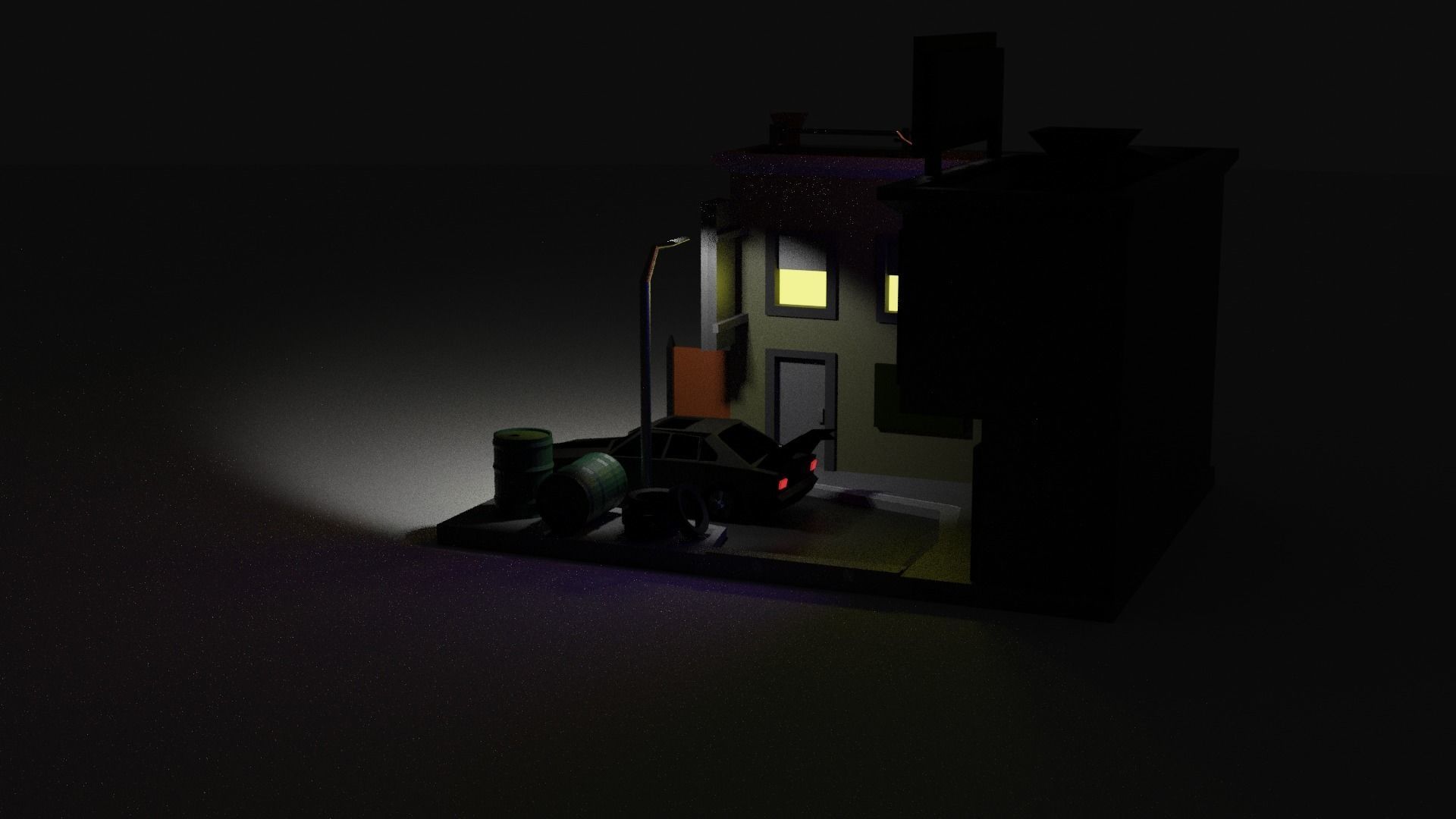 3D model a scene in the style of the 90s VR / AR / low-poly | CGTrader