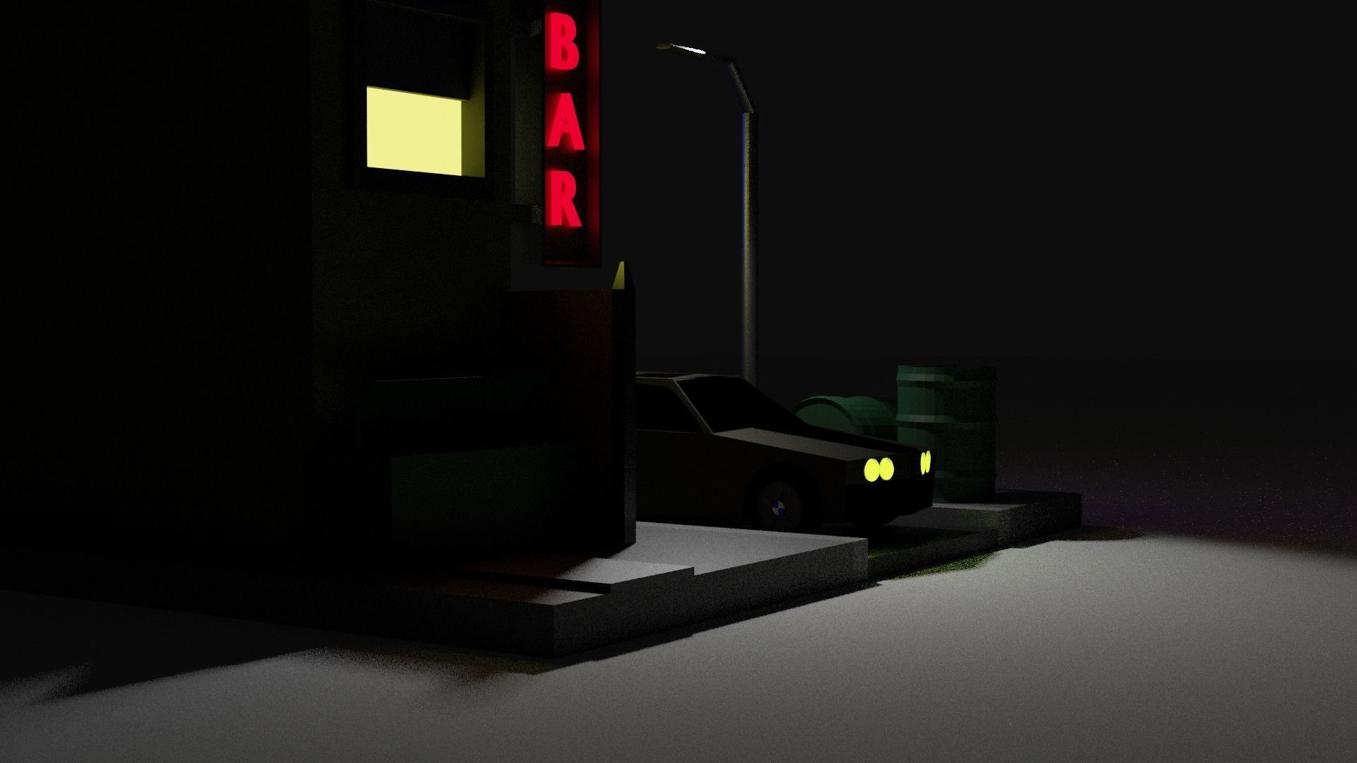 3D model a scene in the style of the 90s VR / AR / low-poly | CGTrader