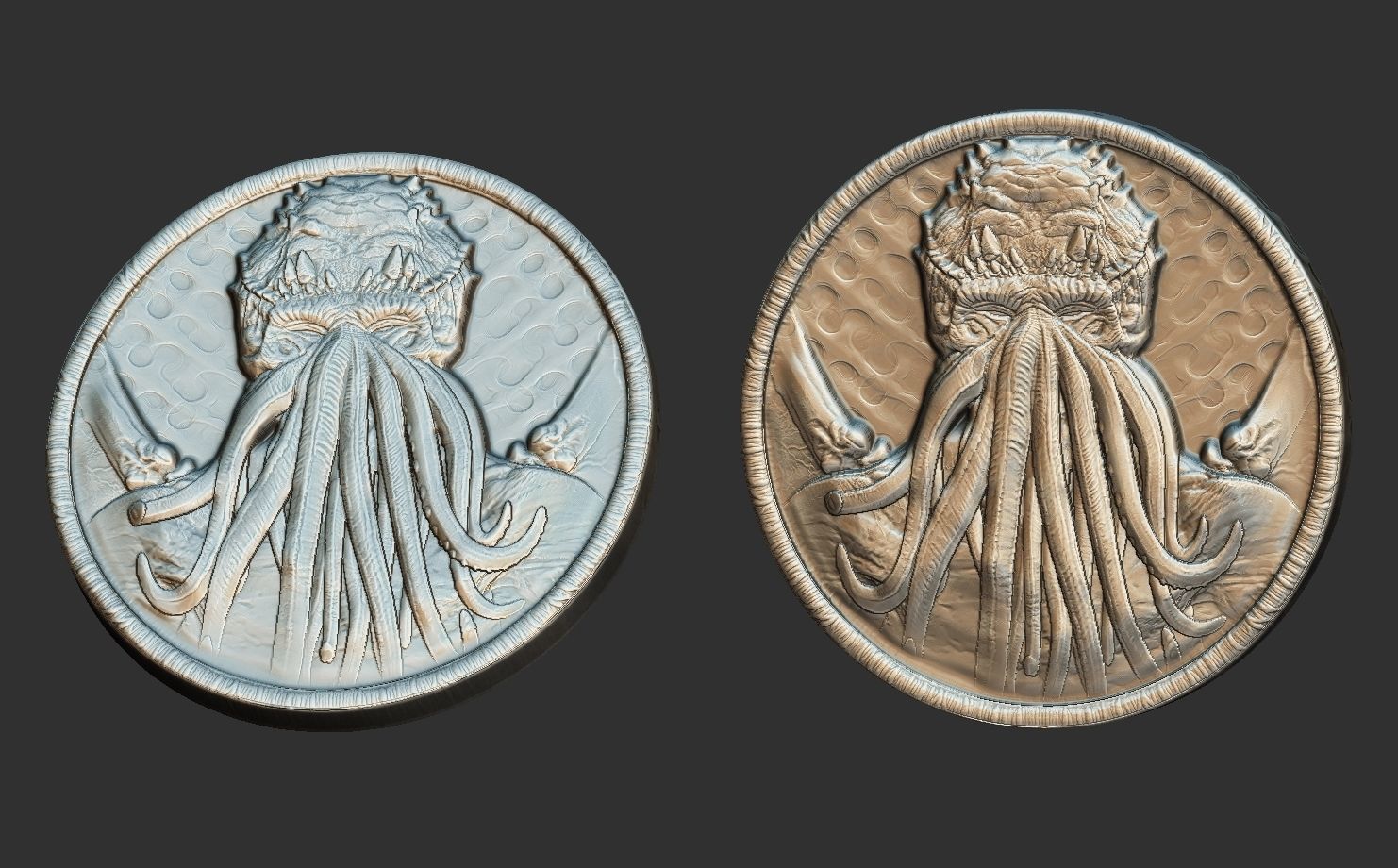 Cthulhu Lovecraftian COIN 3D model 3D printable | CGTrader