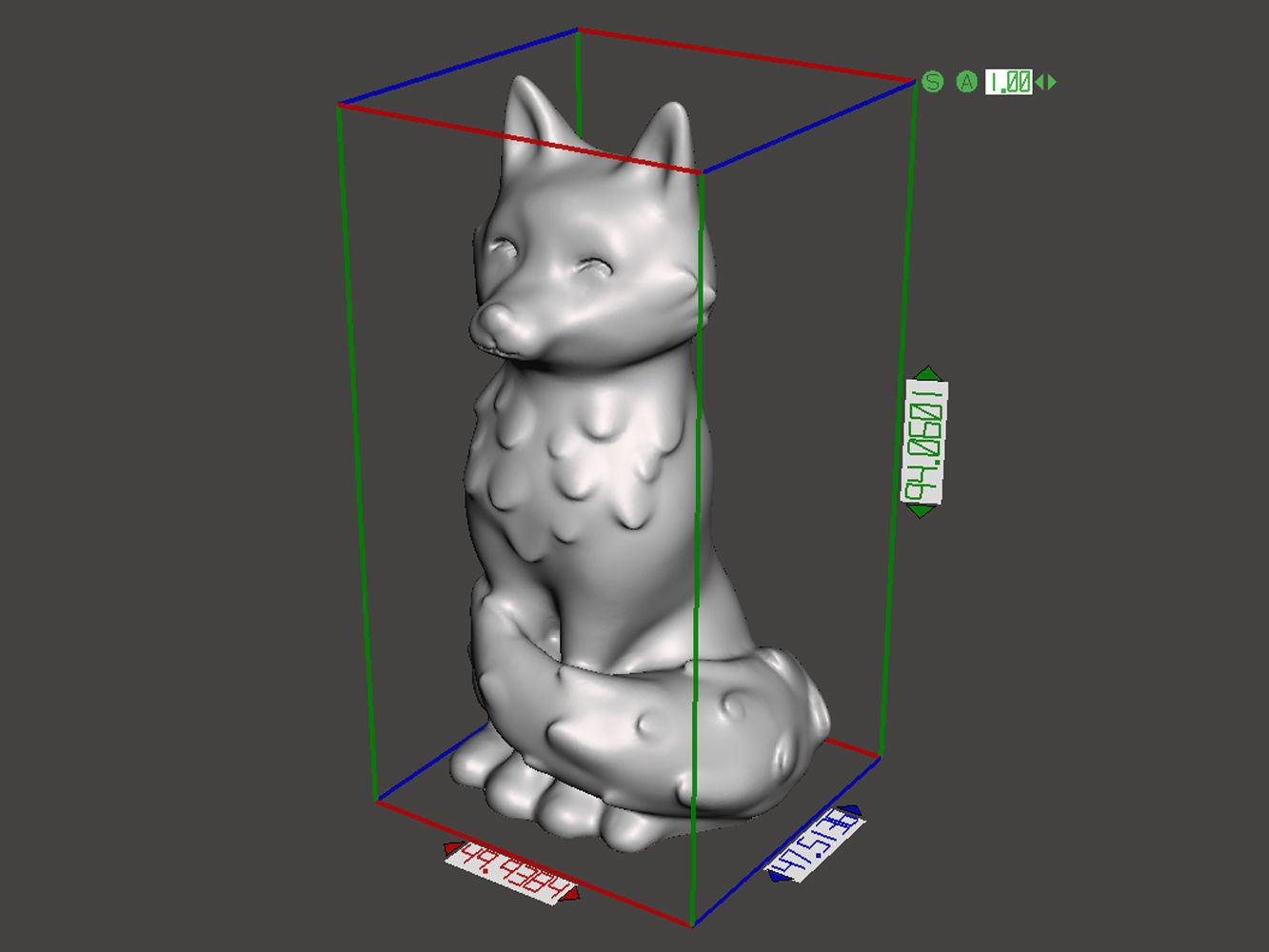 Sitting fox 3D model 3D printable | CGTrader