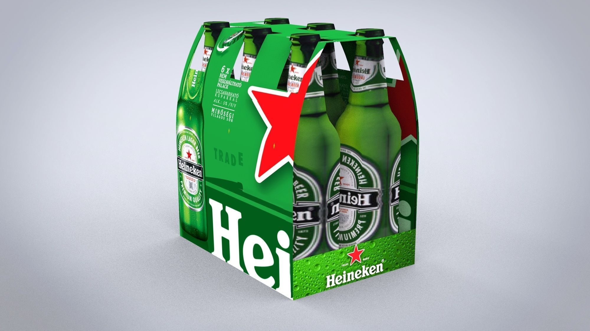 HEINEKEN BEER PACK 3D model | CGTrader